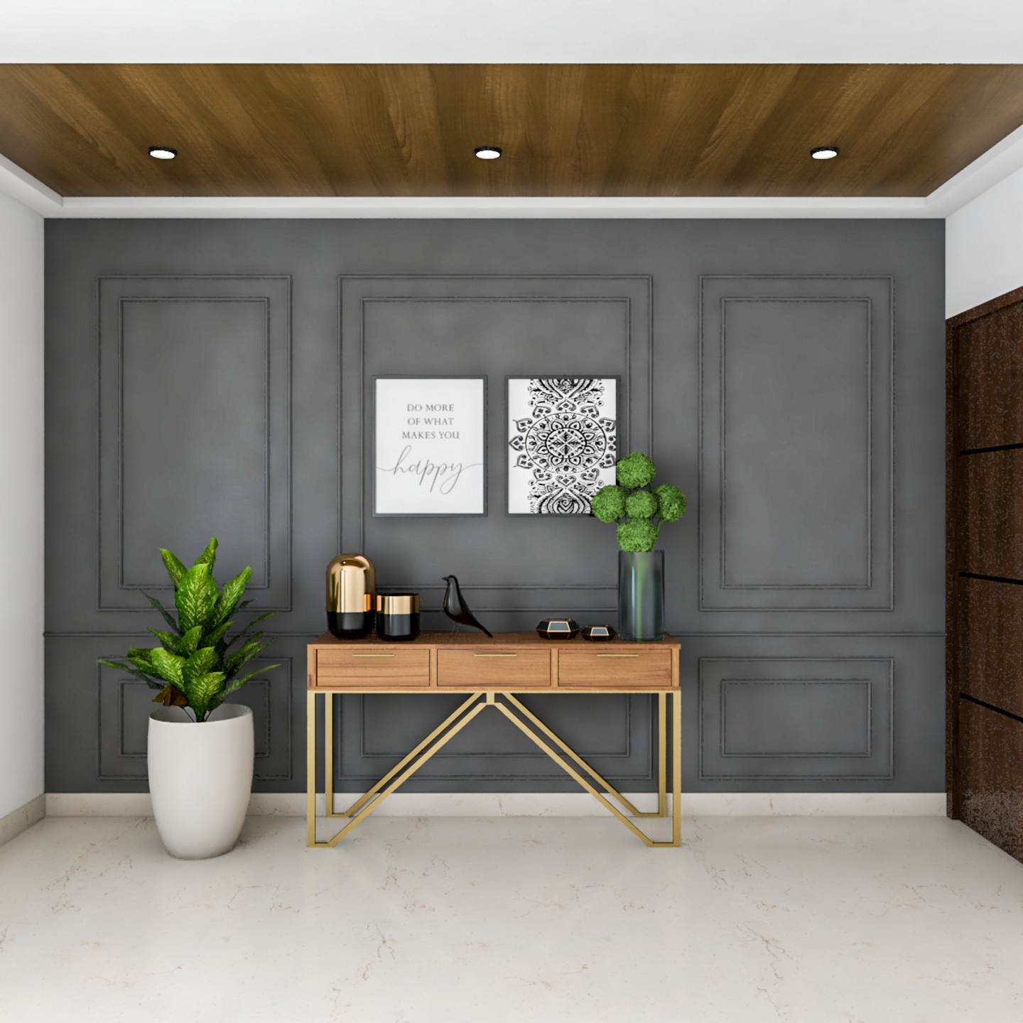 Modern Compact Foyer Design | Livspace