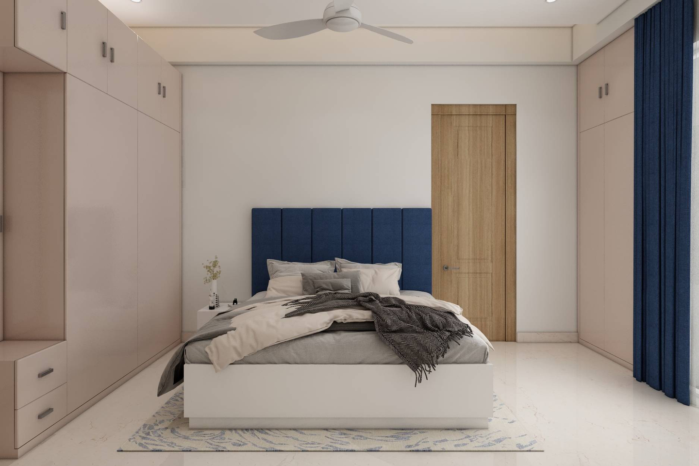 Modern Guest Room Design With All-White Walls | Livspace