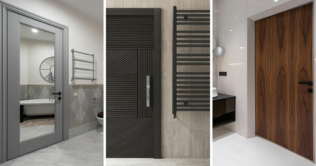 13 Practical Toilet Door Designs to Make Your Toilet Pop