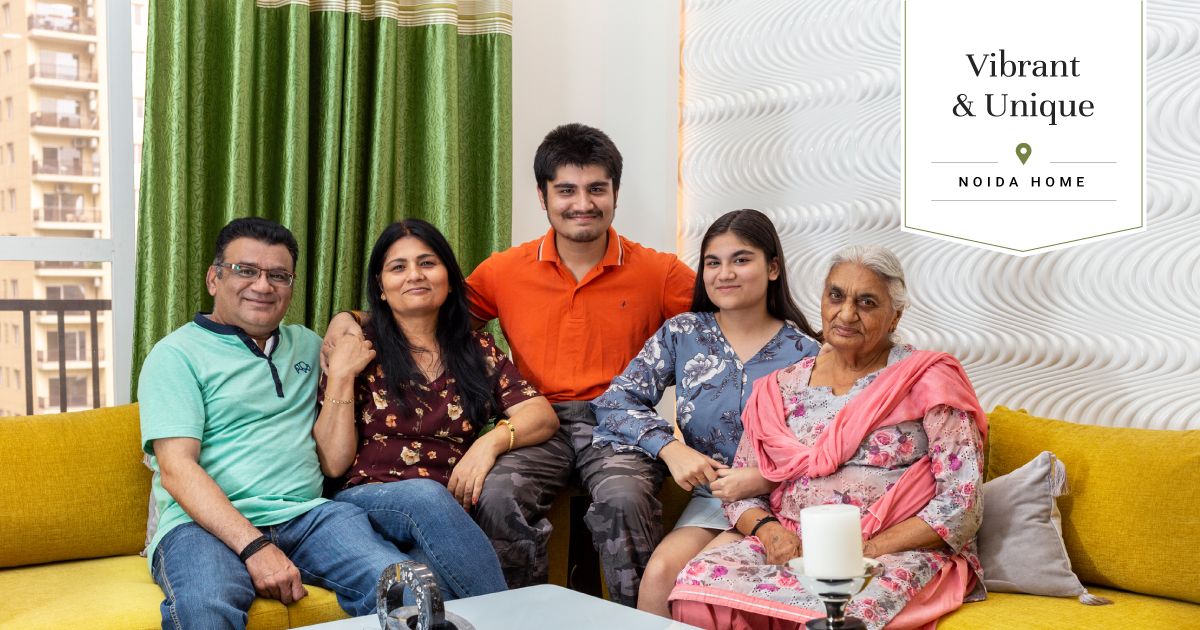 Dasnac 3BHK in Noida Gets Colourful Interiors and Striking Elements