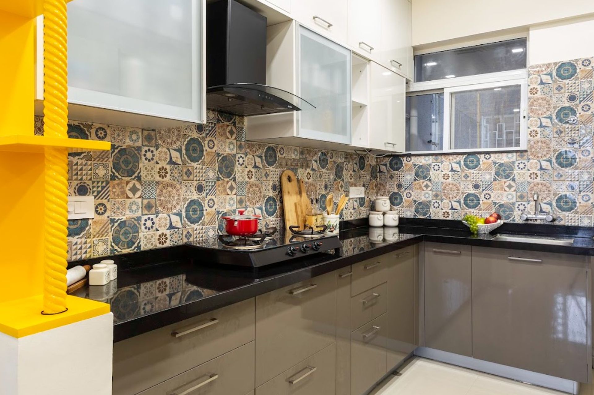 Ceramic Kitchen Tile Design With A Matte Finish | Livspace