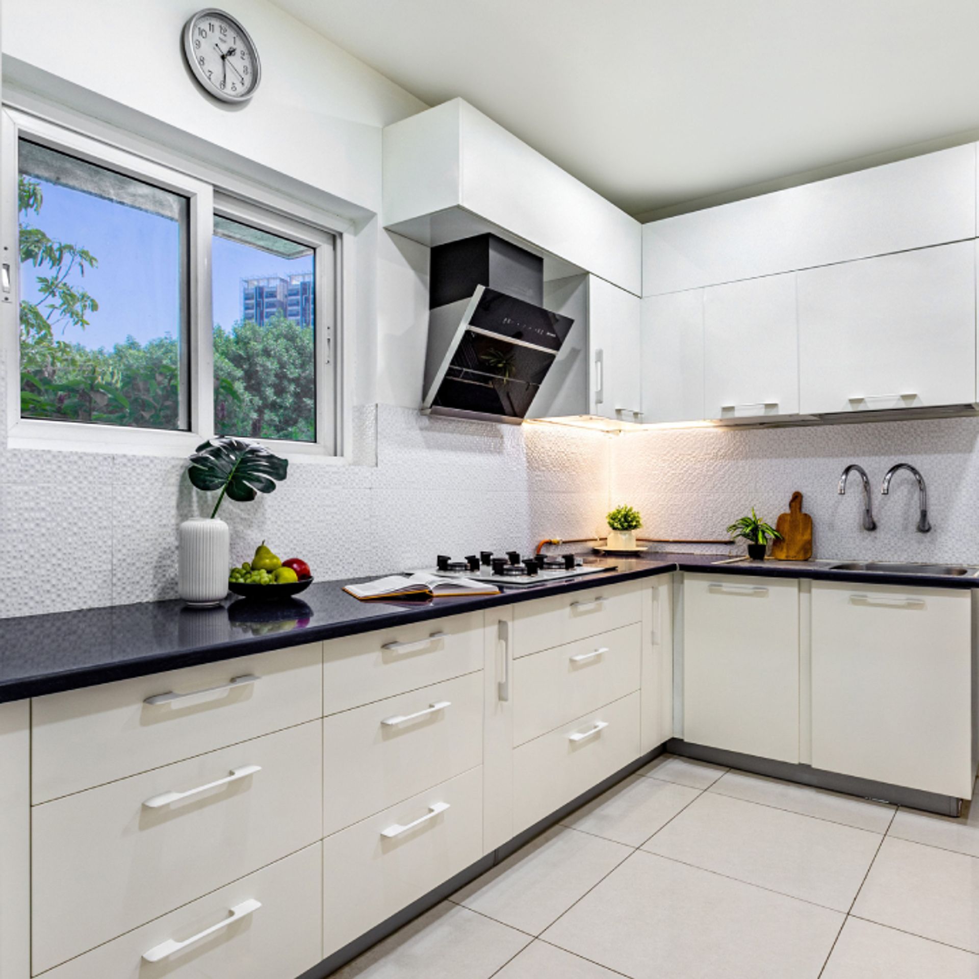 UPVC Window Design With A White Frame | Livspace