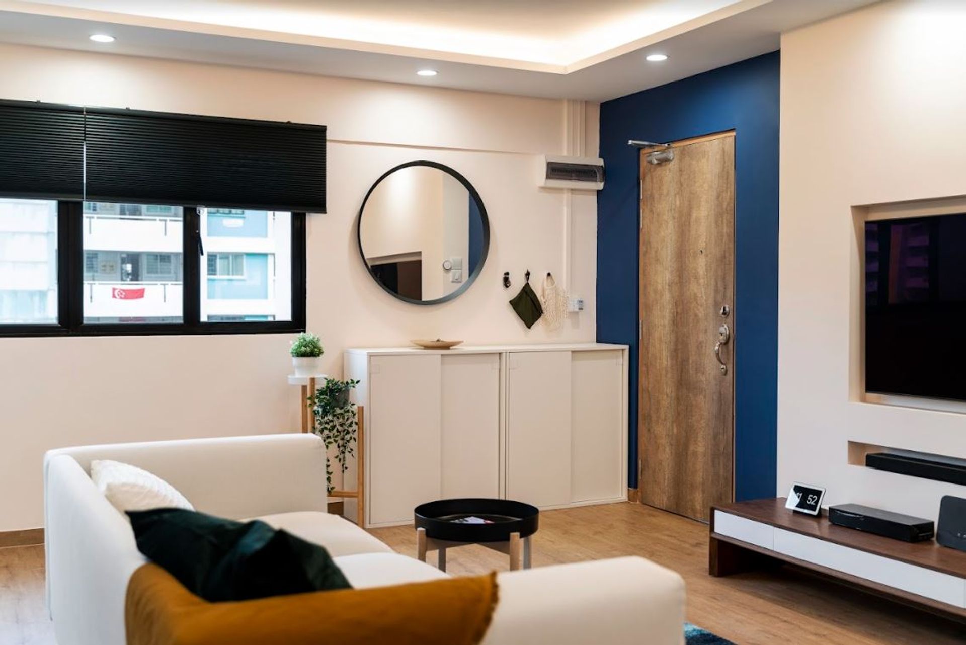 Peripheral False Ceiling With White Cove Lighting | Livspace