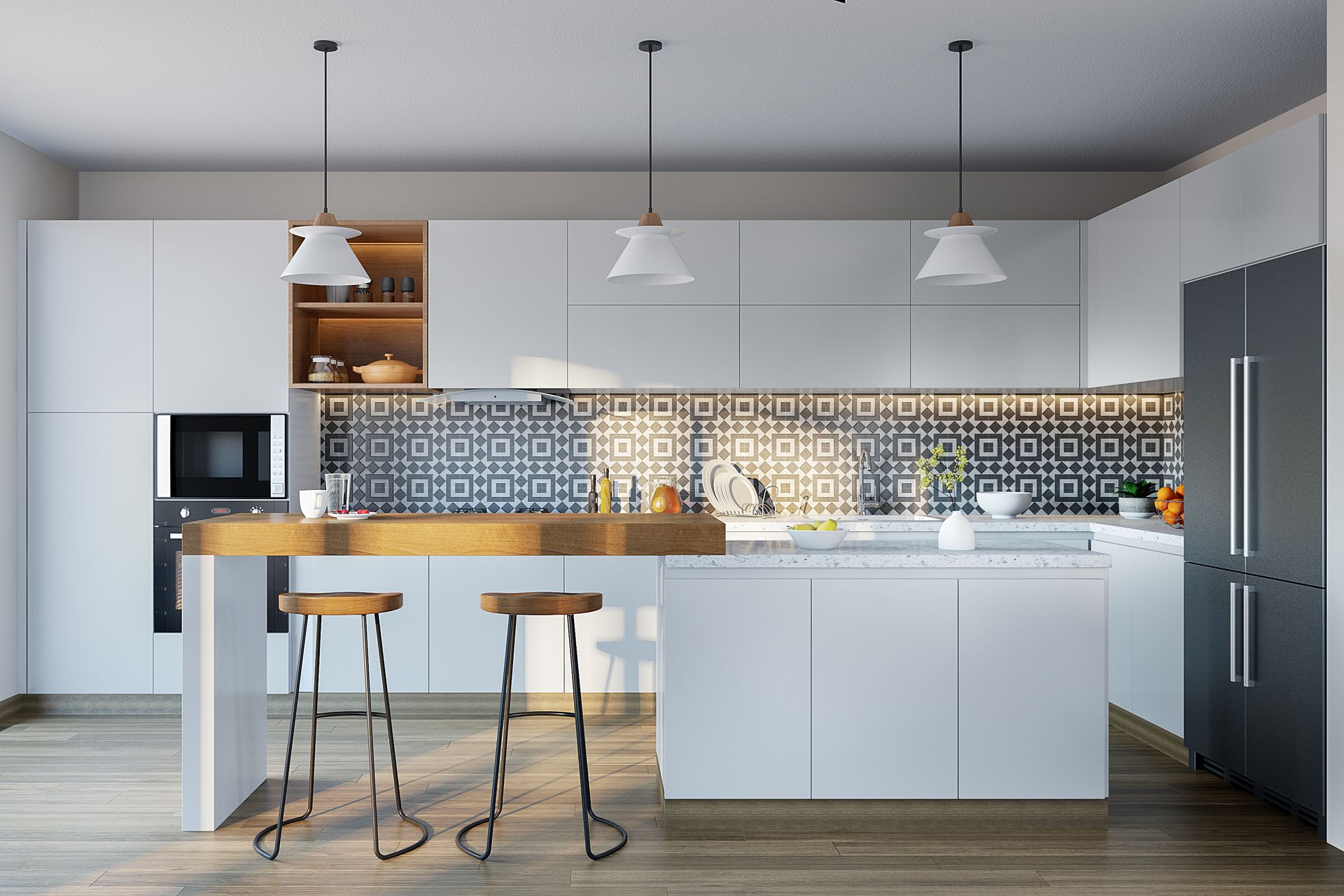 Spacious Open Kitchen Design With Versatile Storage | Livspace