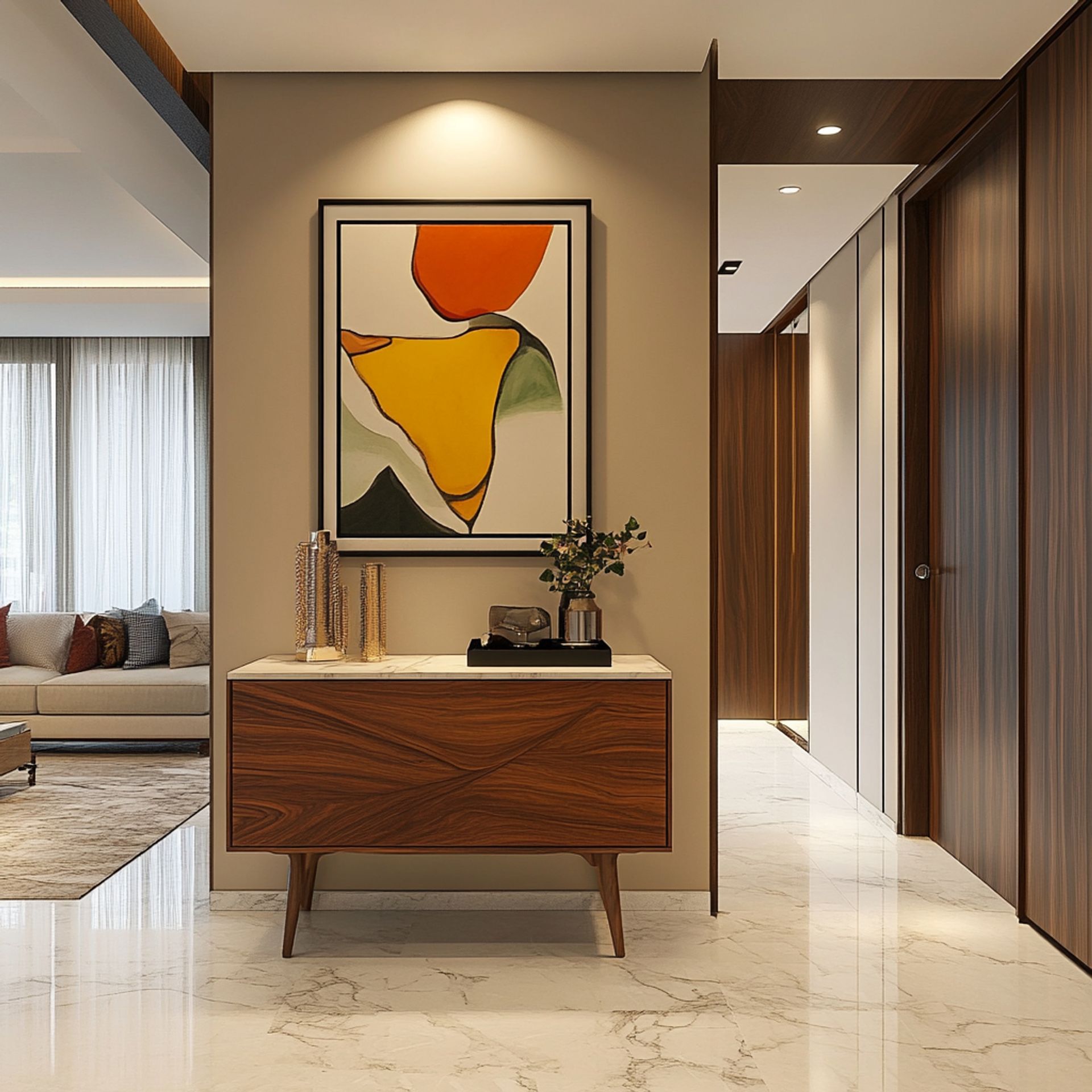 Durable Beige Wall Paint Design: A Modern, Easy-to-Maintain Solution ...