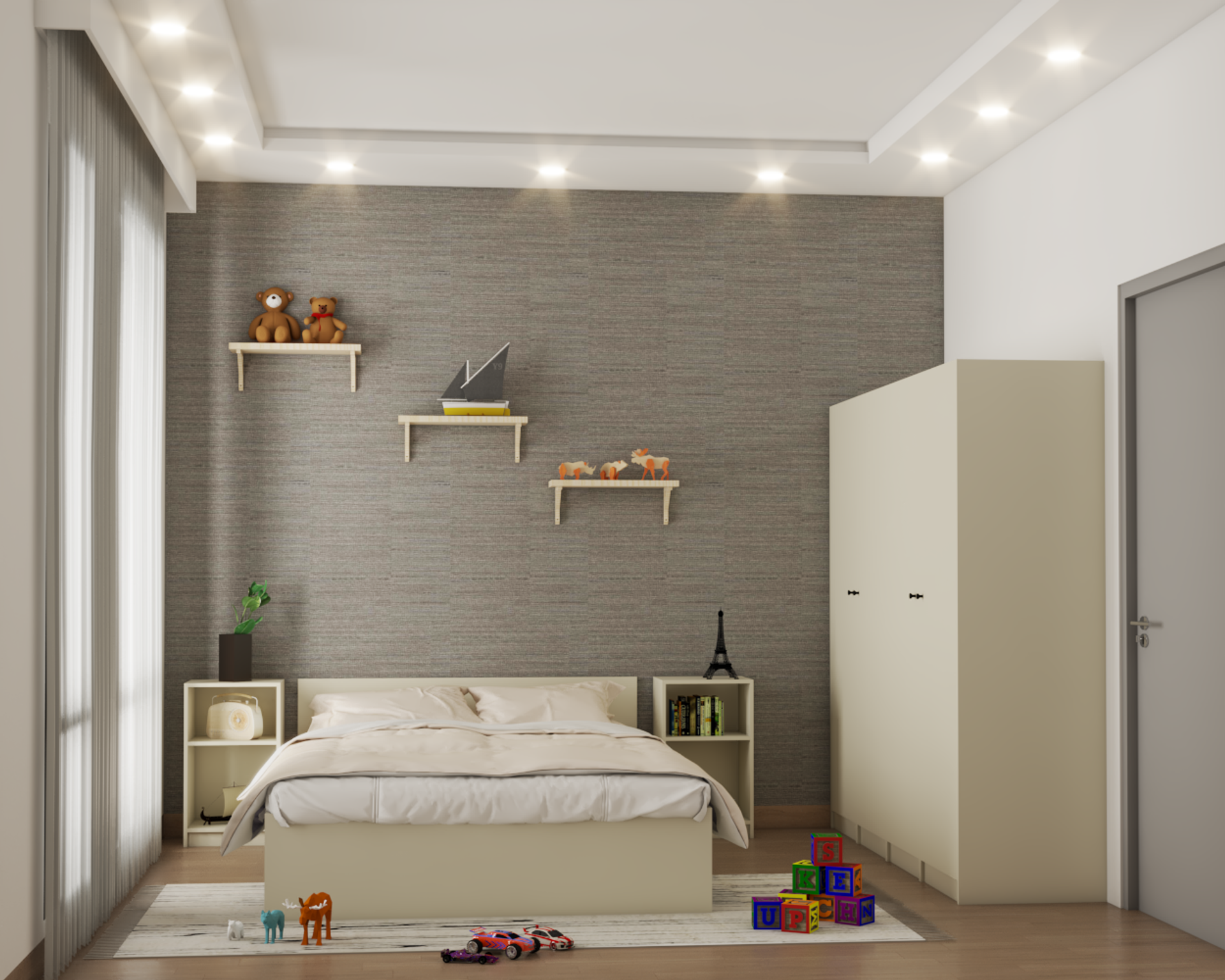 Rectangular False Ceiling For Modern Bedrooms | Livspace