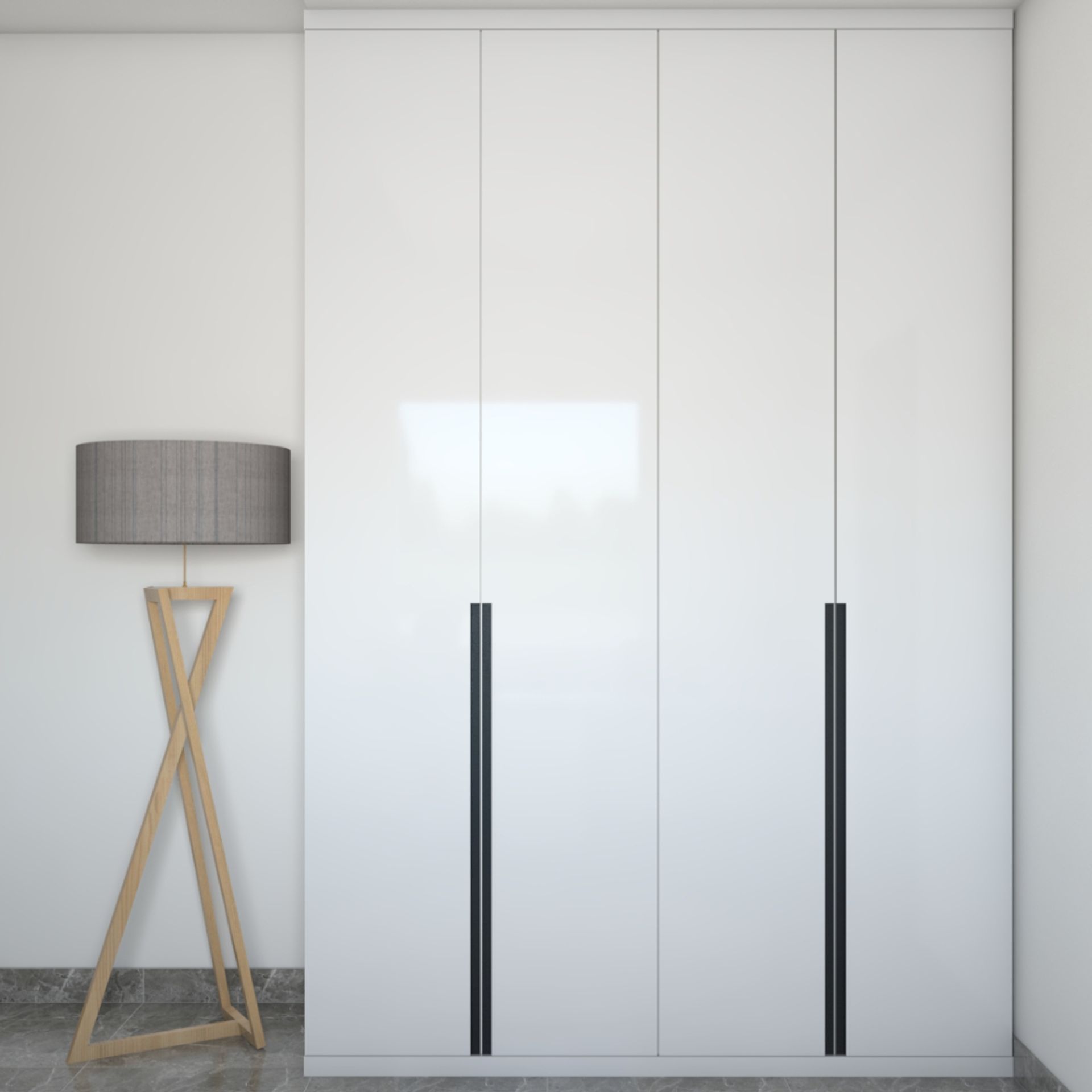 4-Door Spacious Wardrobe Design | Livspace