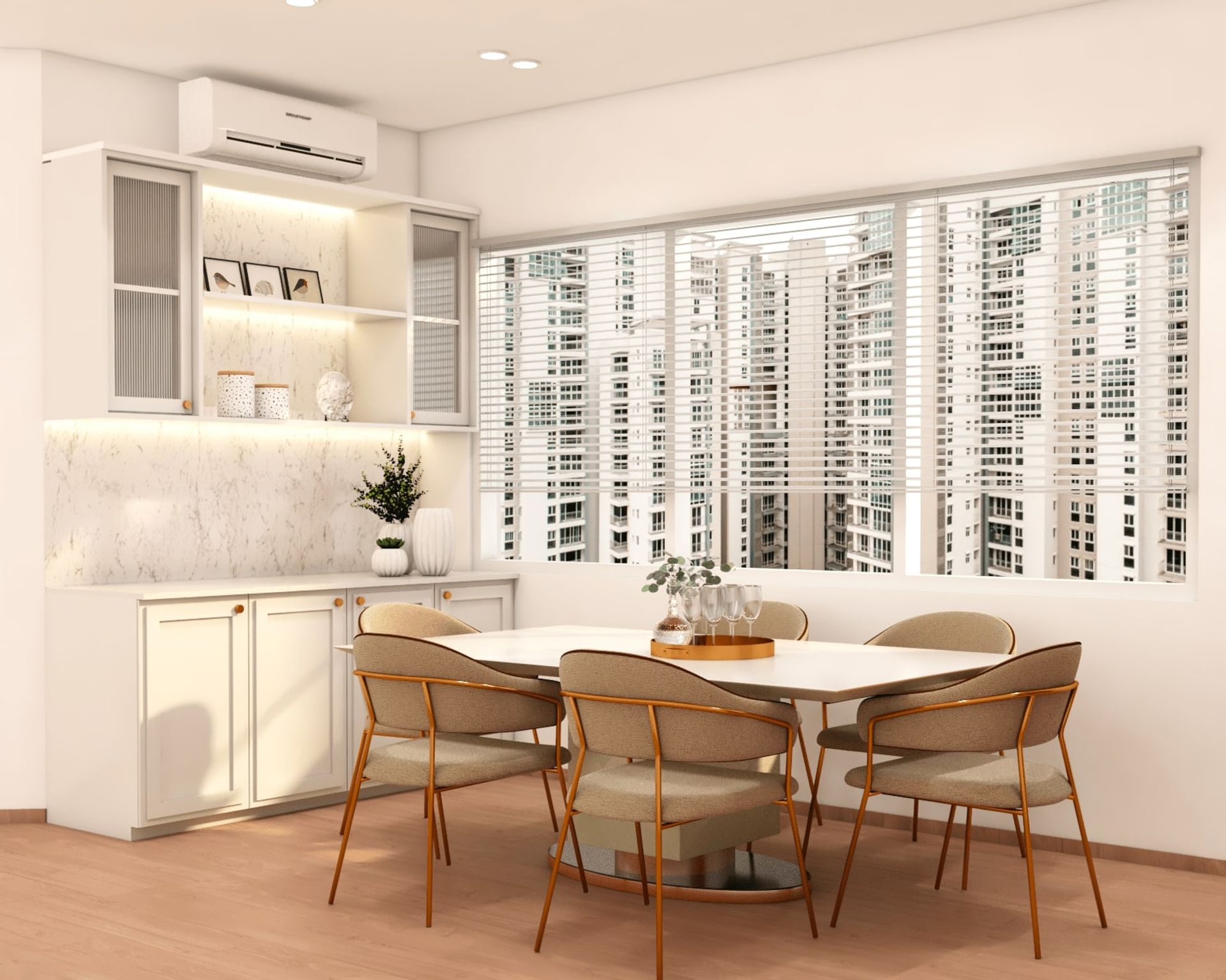 Convenient Modern Styled Spacious Dining Room Design | Livspace Convenient Modern Styled Spacious Dining Room Design | Livspace