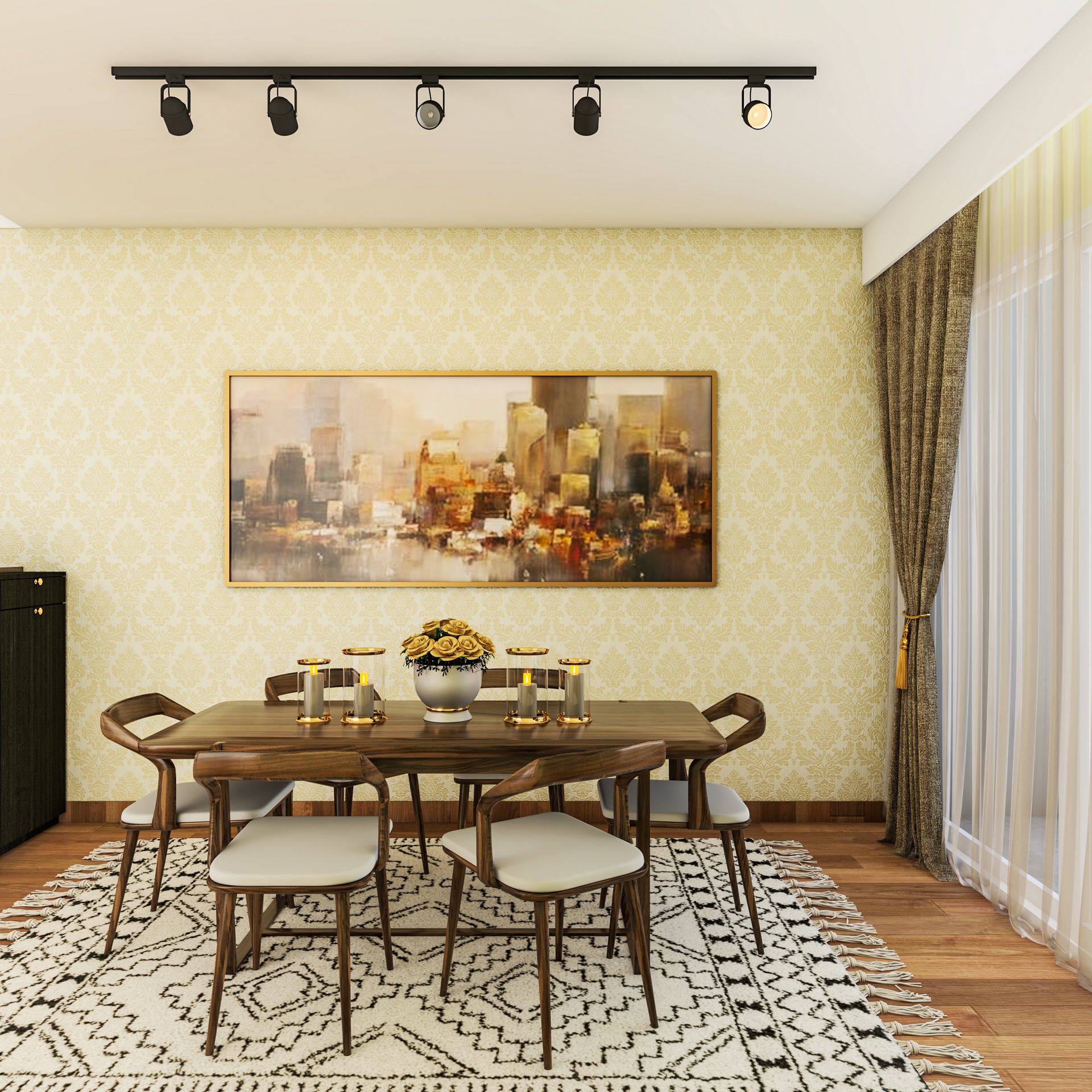Classic Spacious Dining Hall Design Ideas For Rental Homes | Livspace