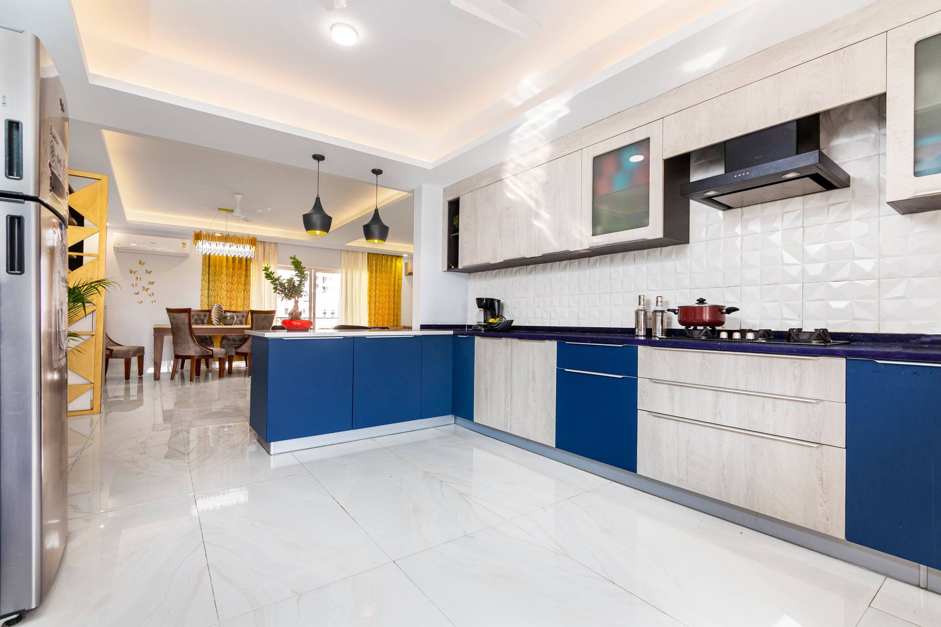 Spacious Double False Ceiling Design With Inverted Cove Lighting | Livspace