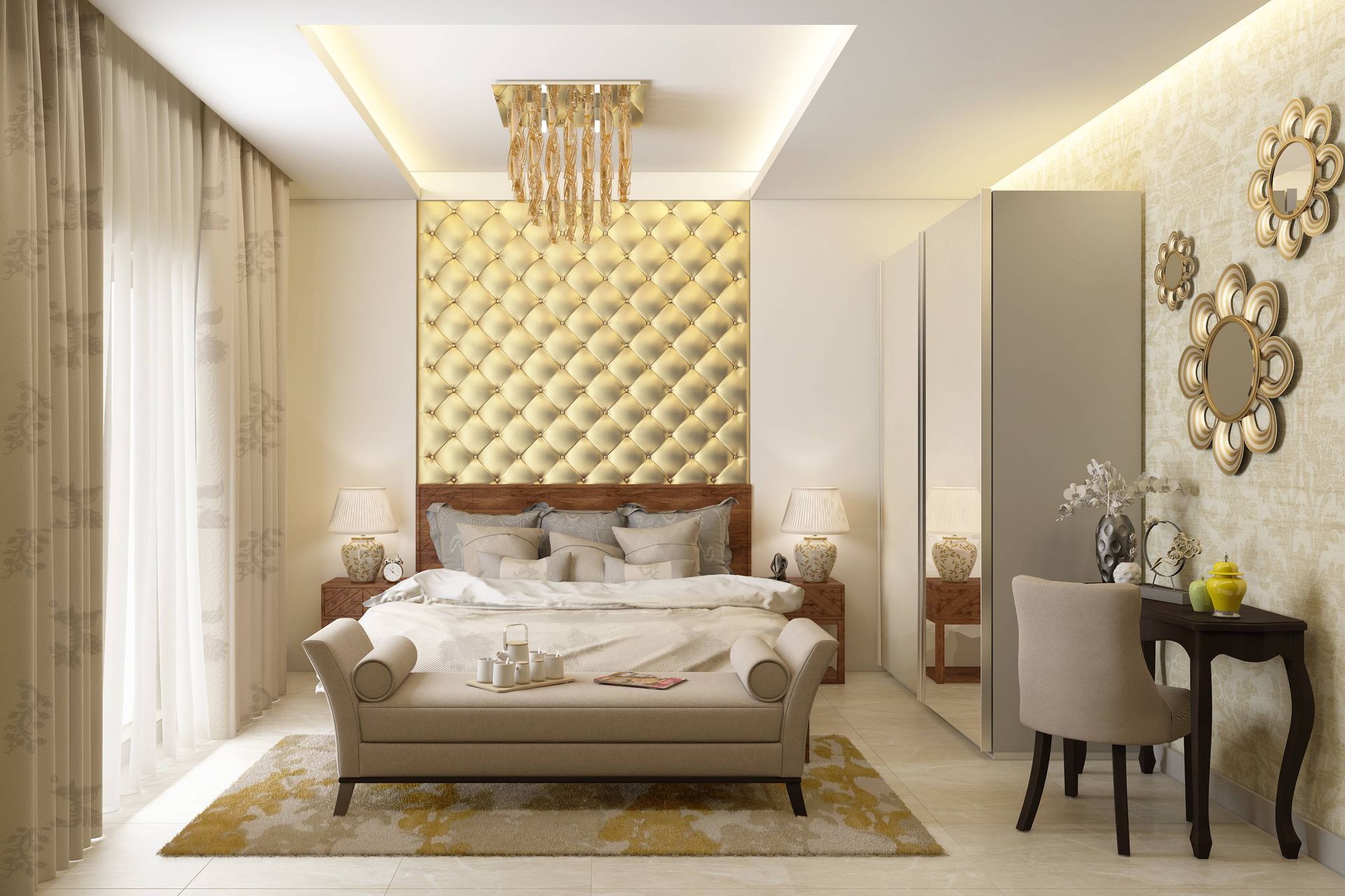 Luxurious POP Design For Bedroom | Livspace