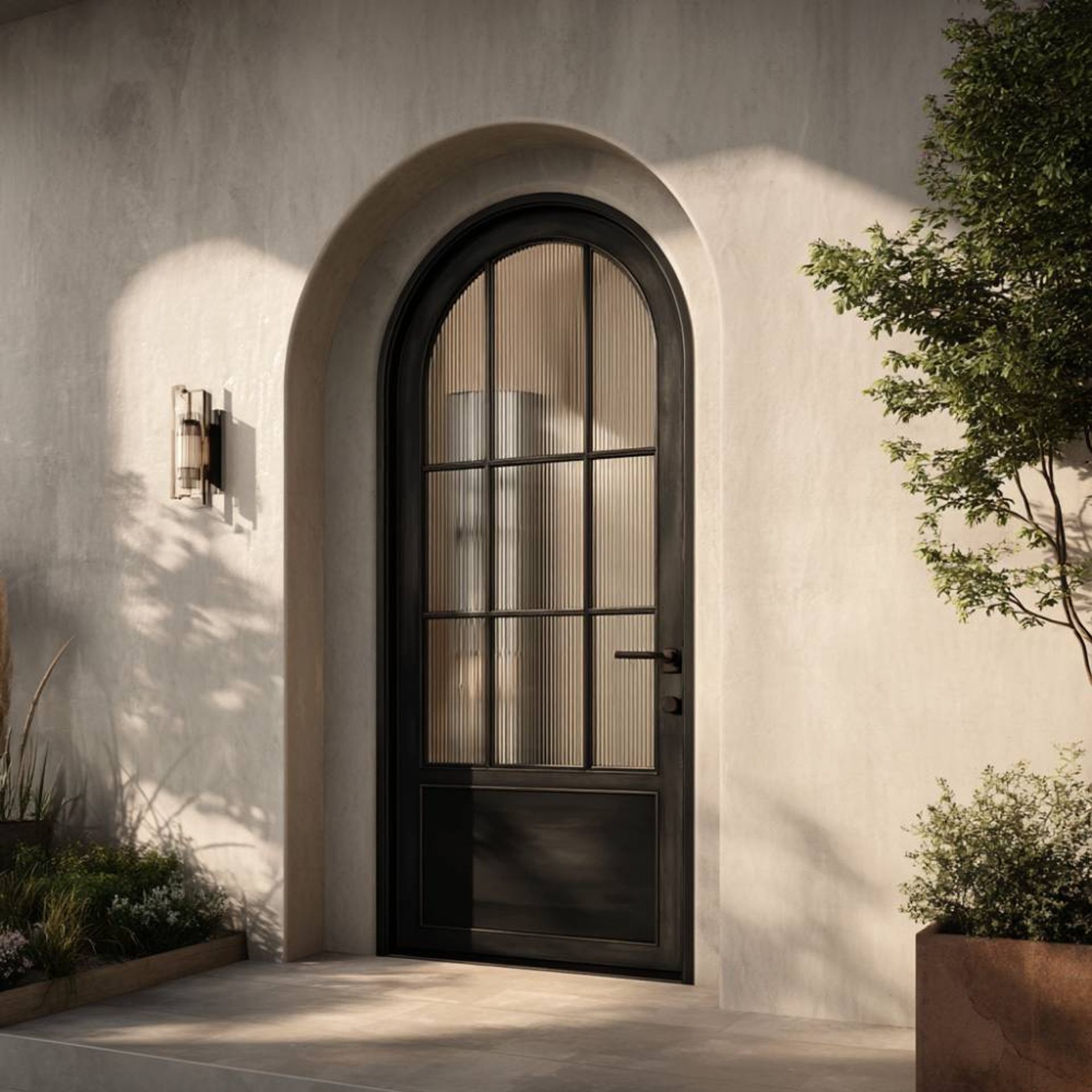 Outdoor Modern Swing Single Door Design Featuring Glass Panels and ...