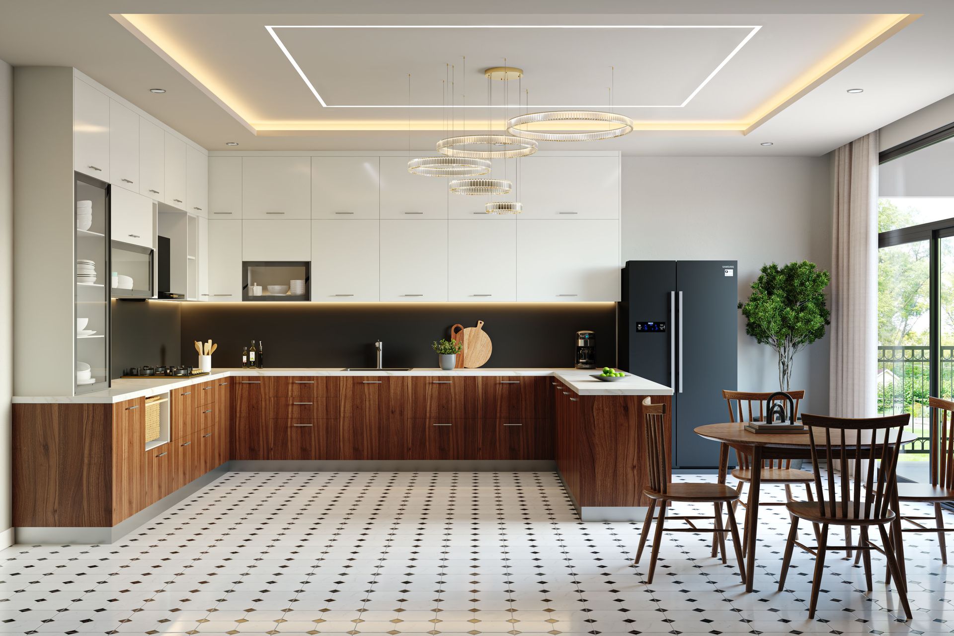 Black and White Classic Tile Flooring Design: Durable and Bright ...