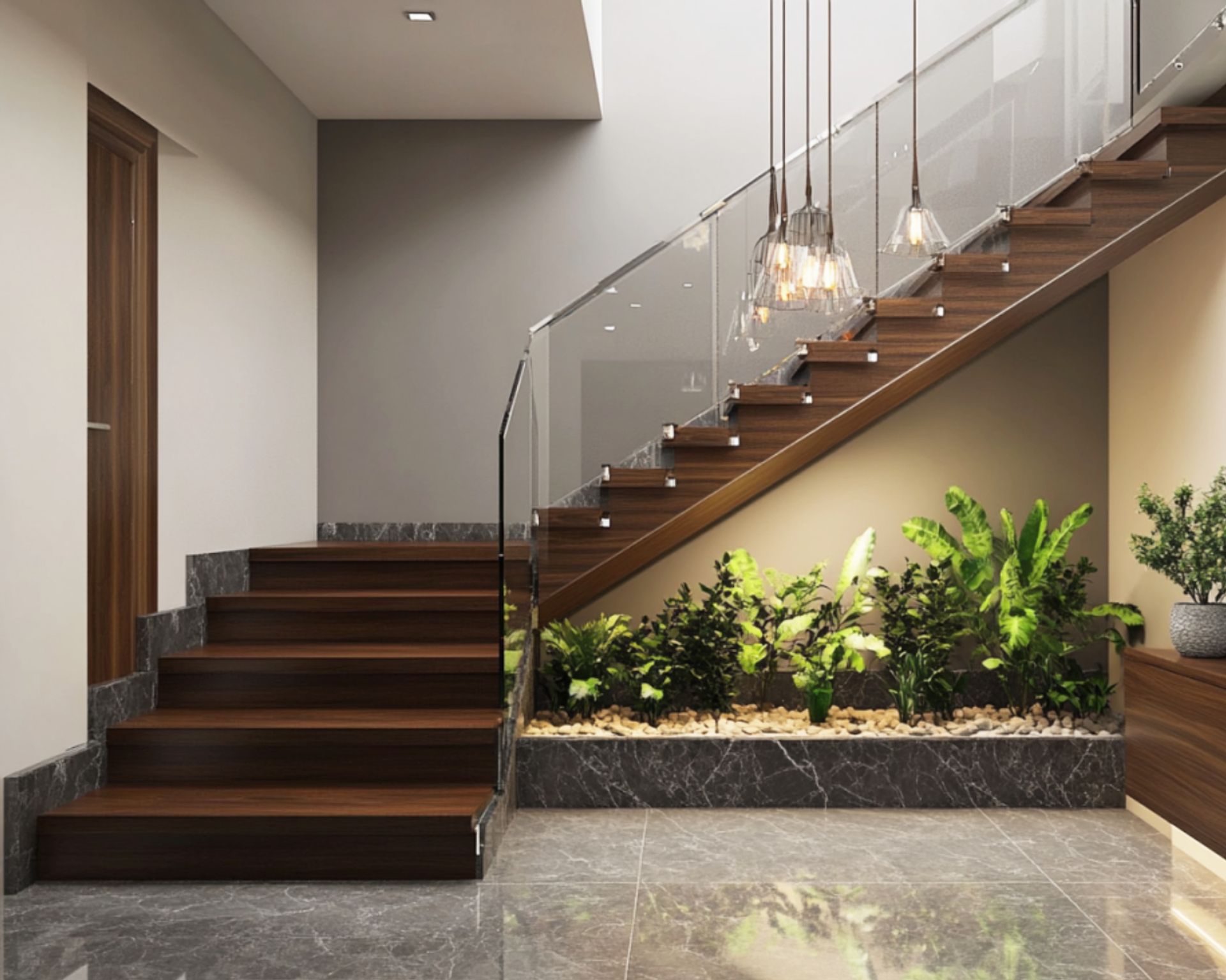 Modern L-Shaped Wooden Staircase Design for Elegant Home Interiors ...