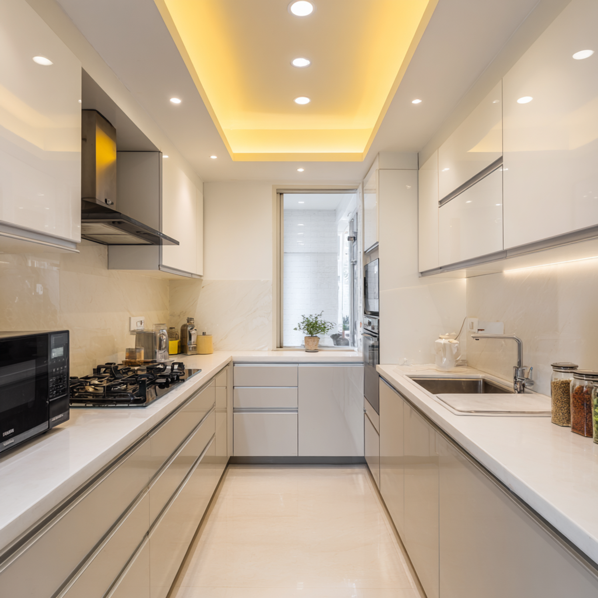 Modern Gypsum Rectangle Single Layer False Ceiling Design with Paint ...