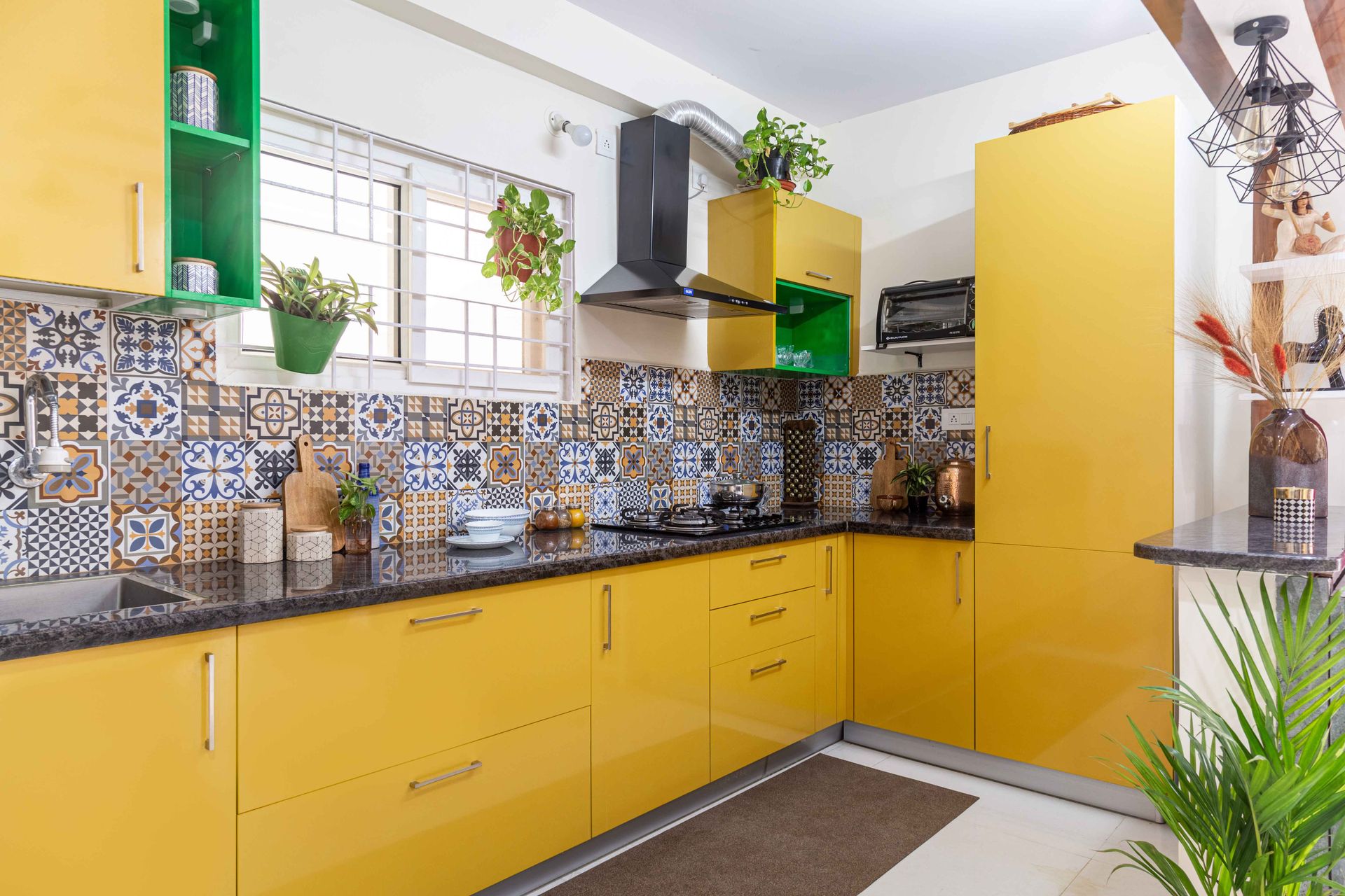 Moroccan Ceramic Multi-Coloured Kitchen Tile Design | Livspace