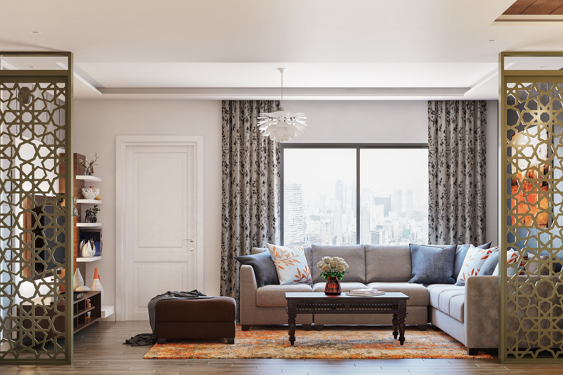 POP Peripheral Rectangular False Ceiling Design | Livspace