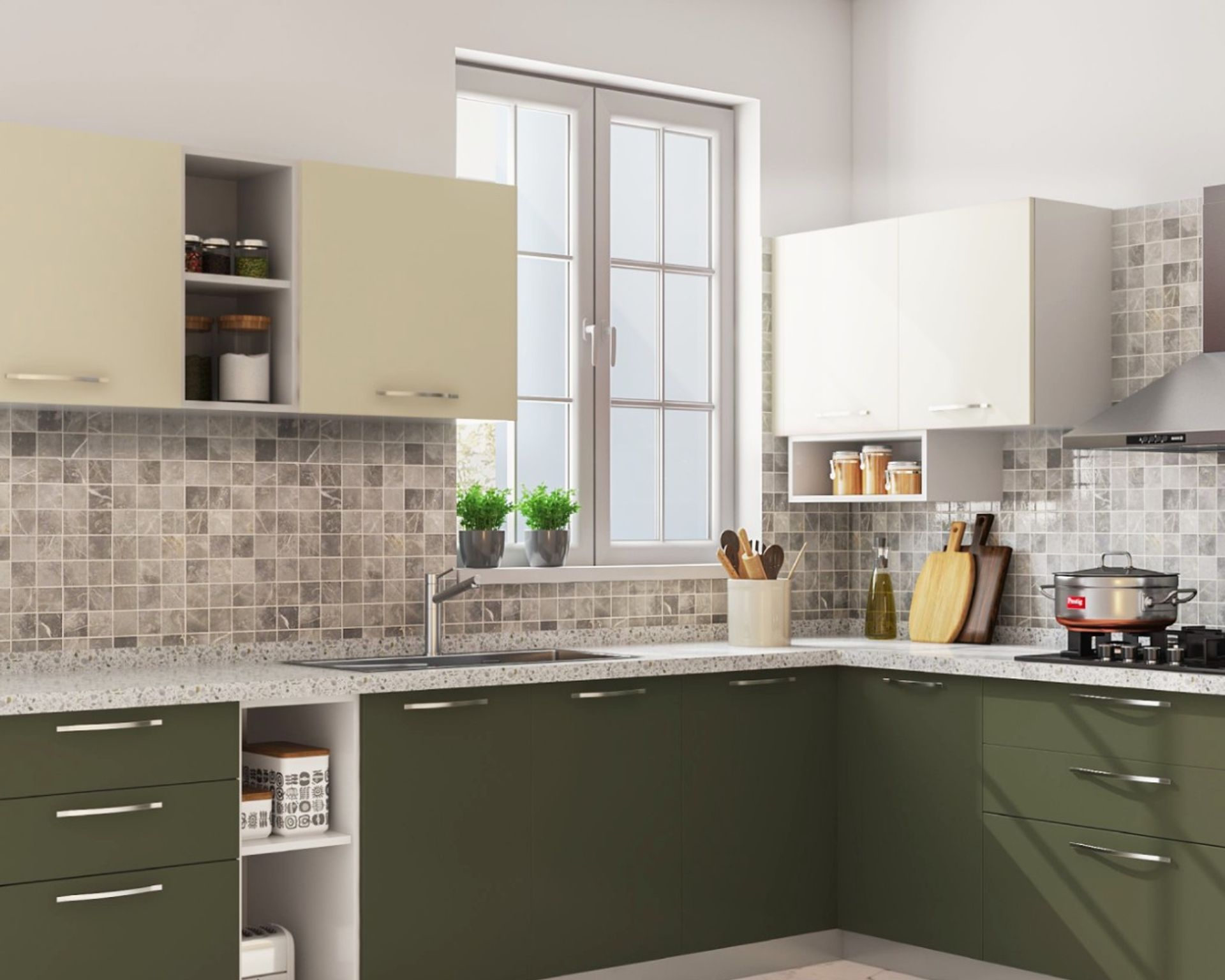 UPVC White Swing Shutter Window Design | Livspace