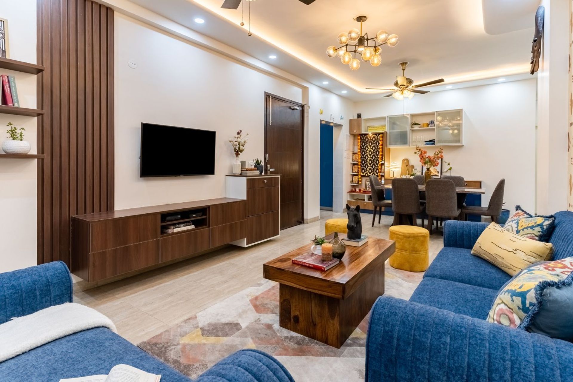 Well-Designed Delhi-NCR 2BHK Flat Design with Contemporary Aesthetics ...