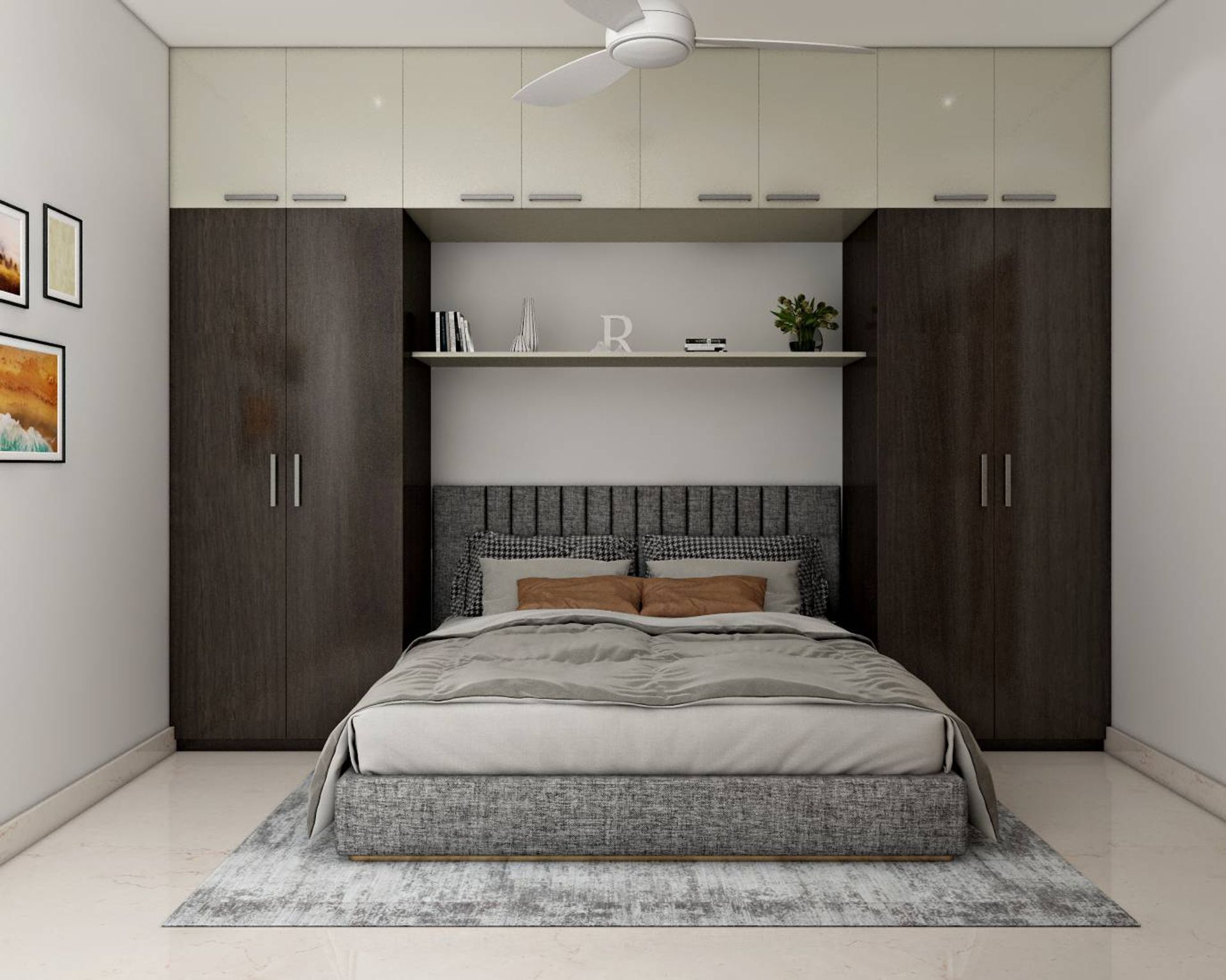 Modern Spacious Guest Bedroom Design With Open Ledge | Livspace