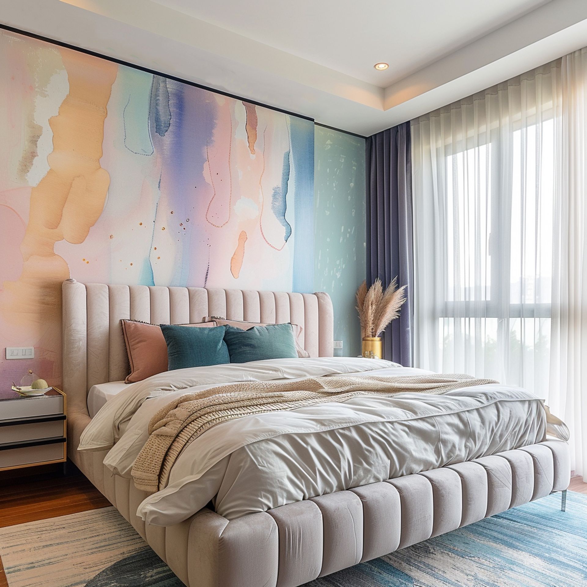 Contemporary Multicolor Wall Paint Design: Easy Maintenance and ...