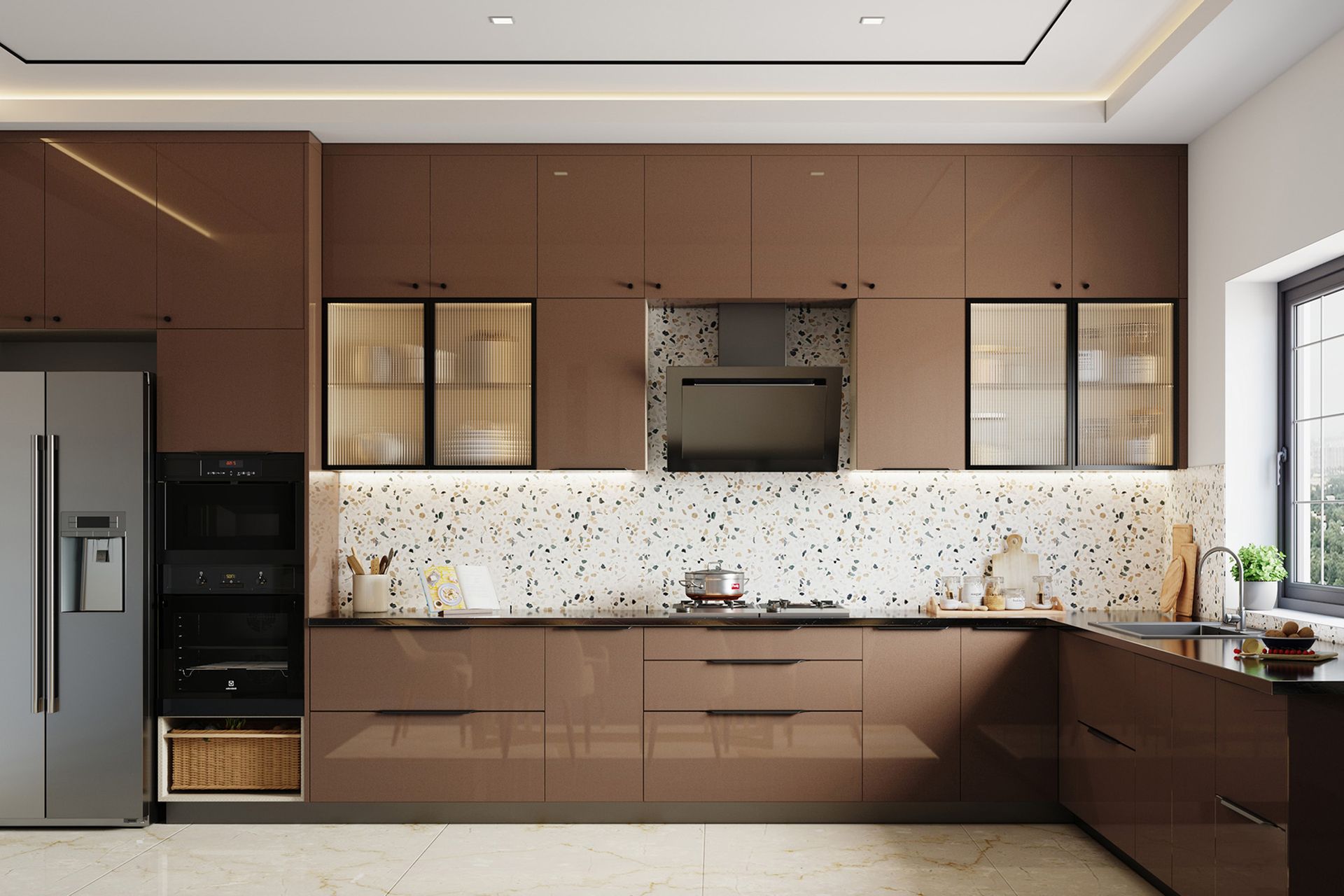 Rectangular Modern Ceramic Multicolour Kitchen Tile Design with ...