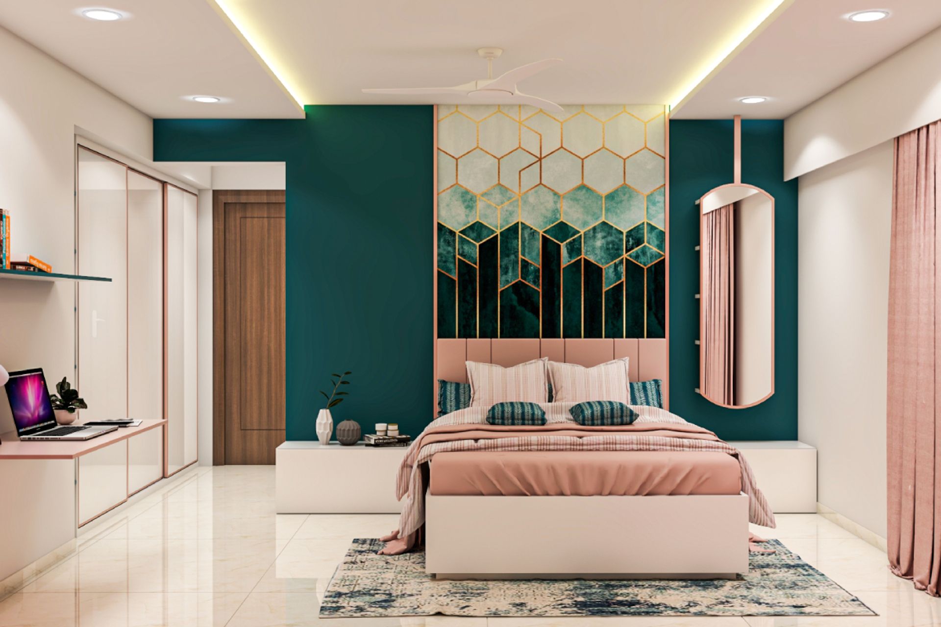 Rectangular False Ceiling With Cove Lights | Livspace