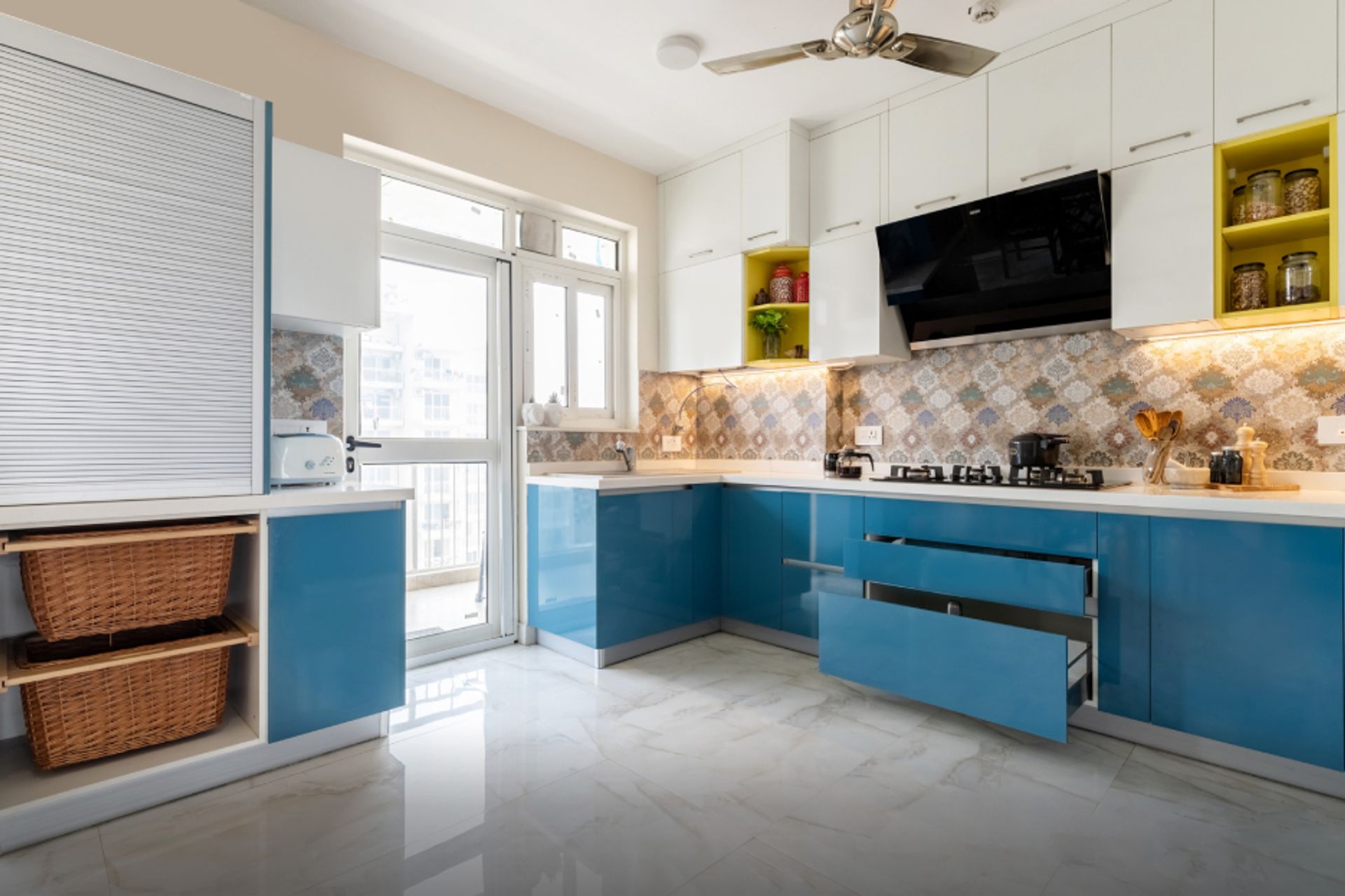 Modular Kitchen Design With Loft Storage | Livspace