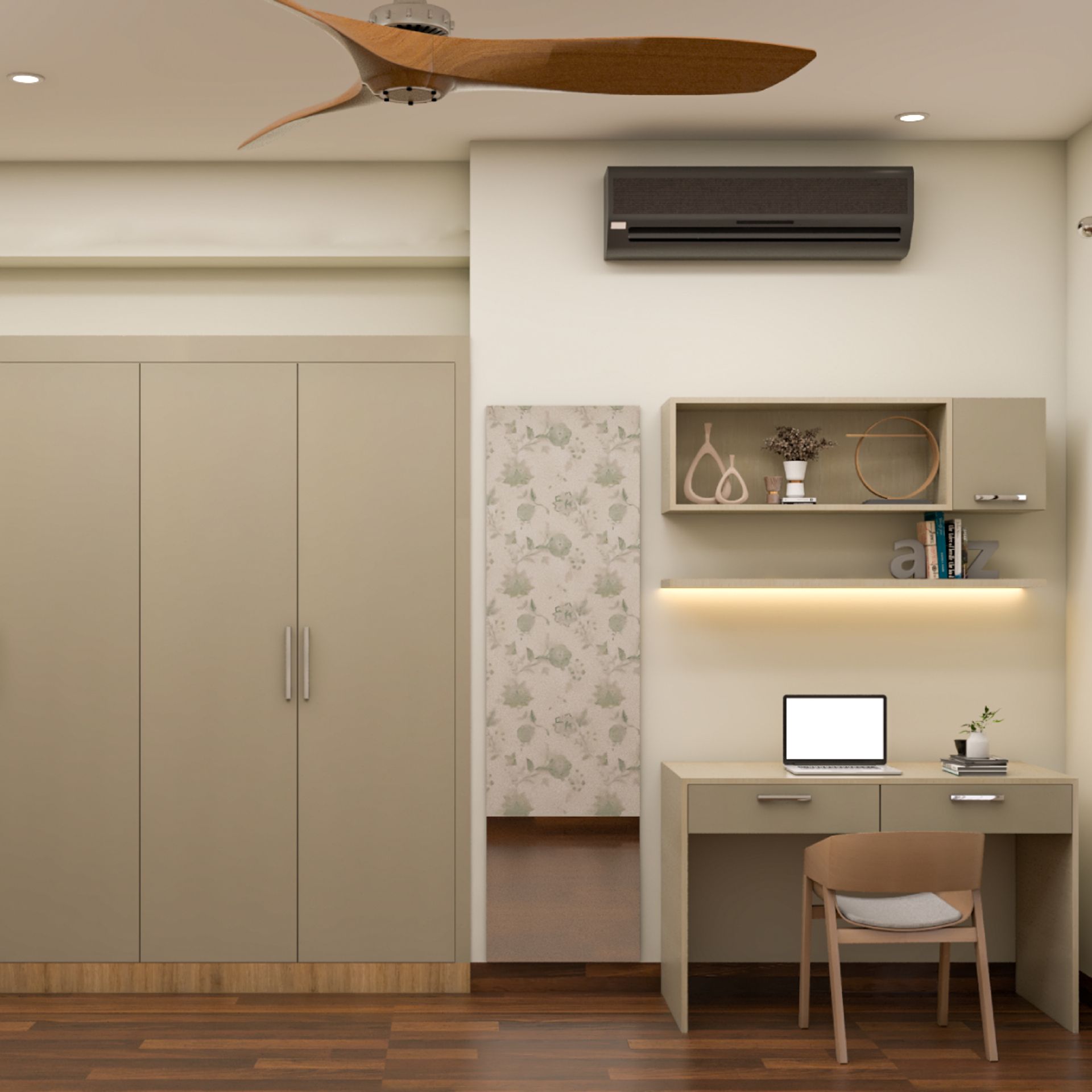 Compact Home Office Design With A Glossy Finish | Livspace