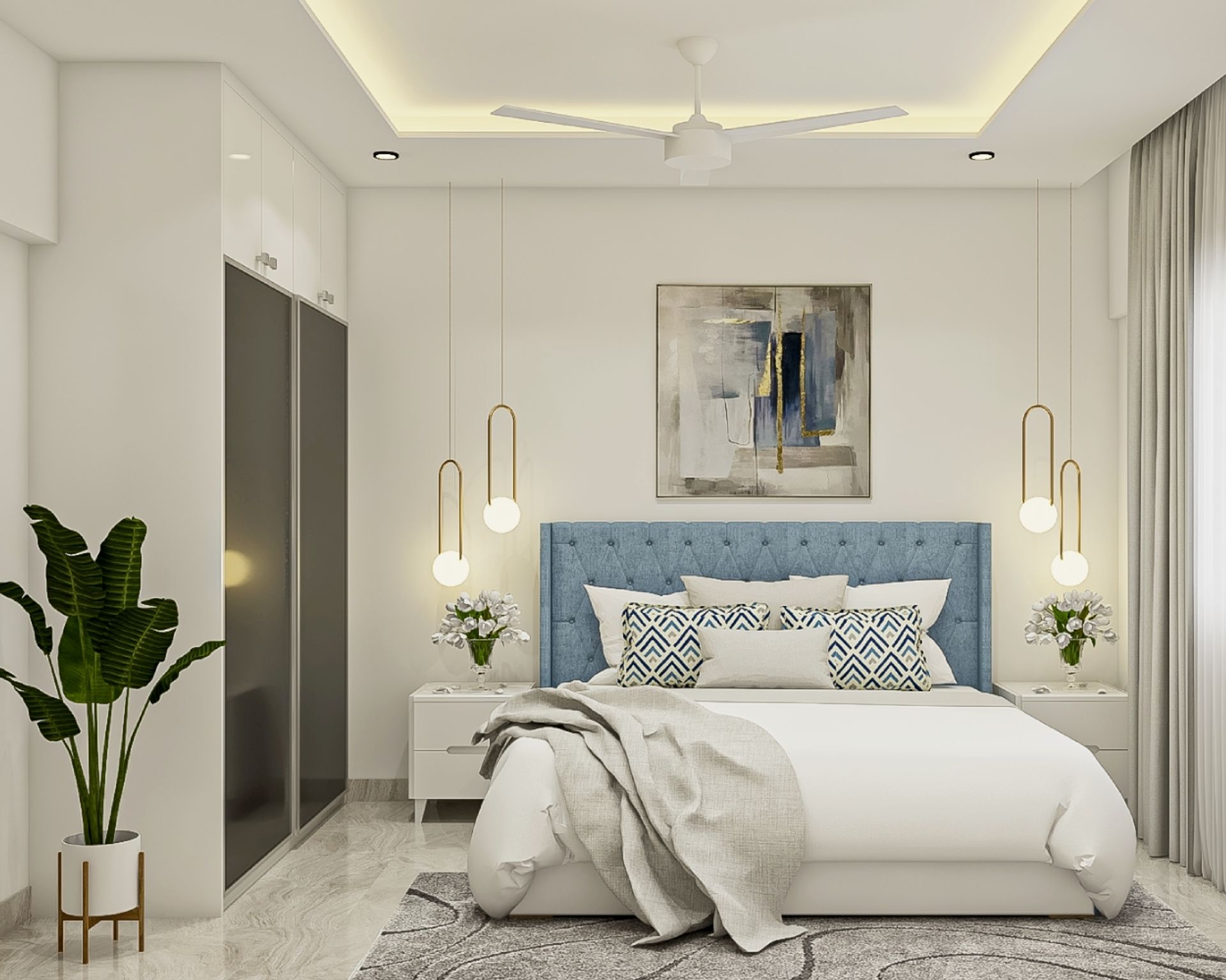 Guest Room Design With Simple And Elegant Walls | Livspace
