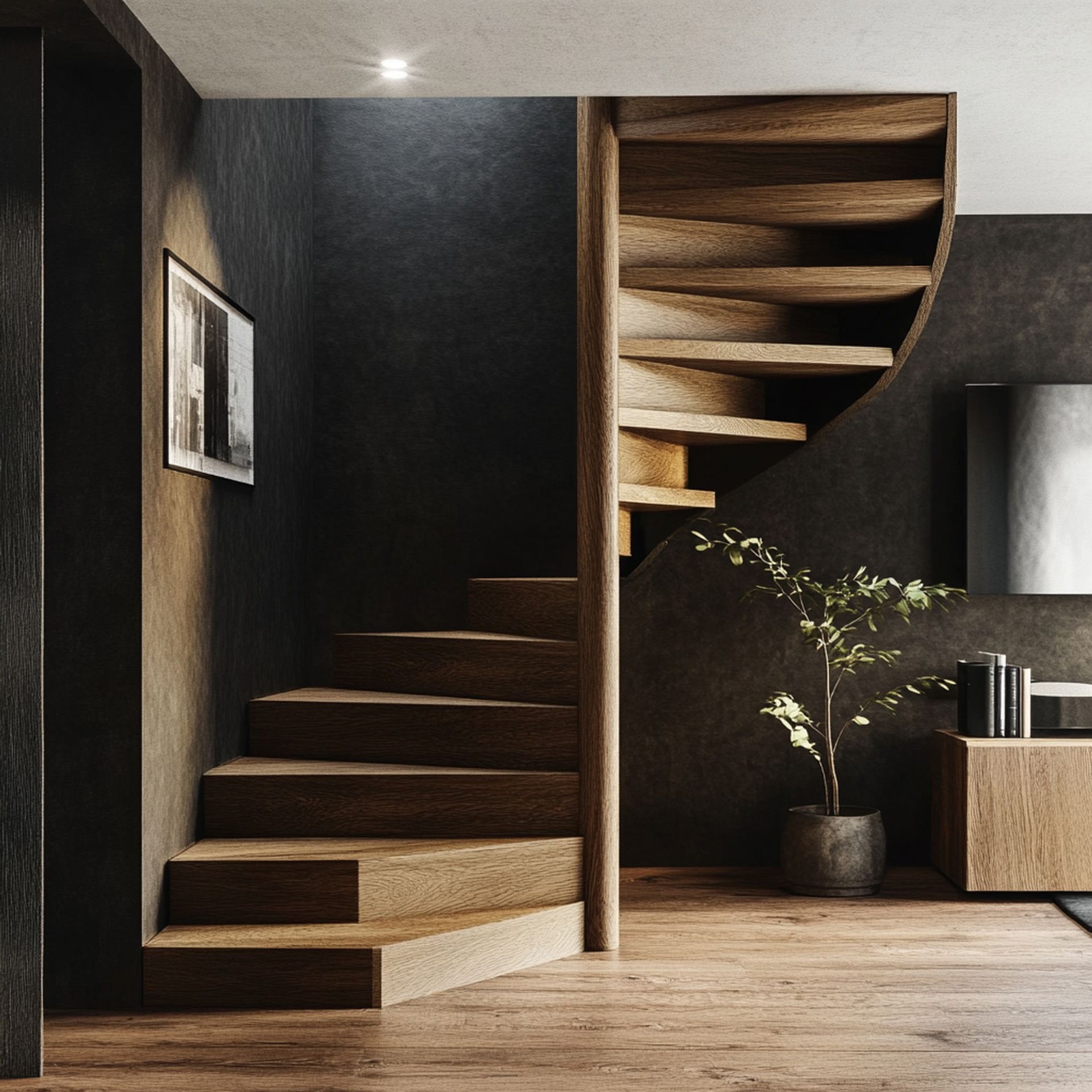 Wooden Spiral Staircase Design for Contemporary and Stylish Interiors ...
