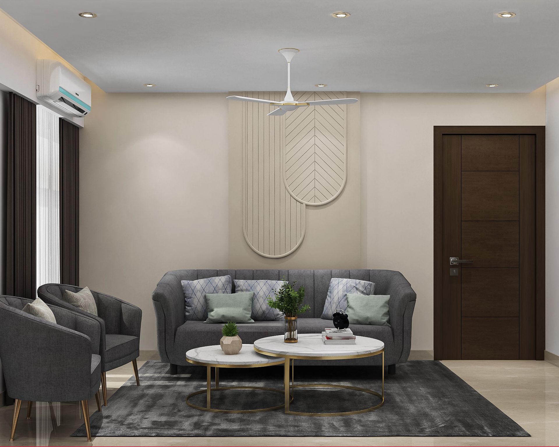 Square Gypsum False Ceiling Design with Cove and Recessed Lights for ...