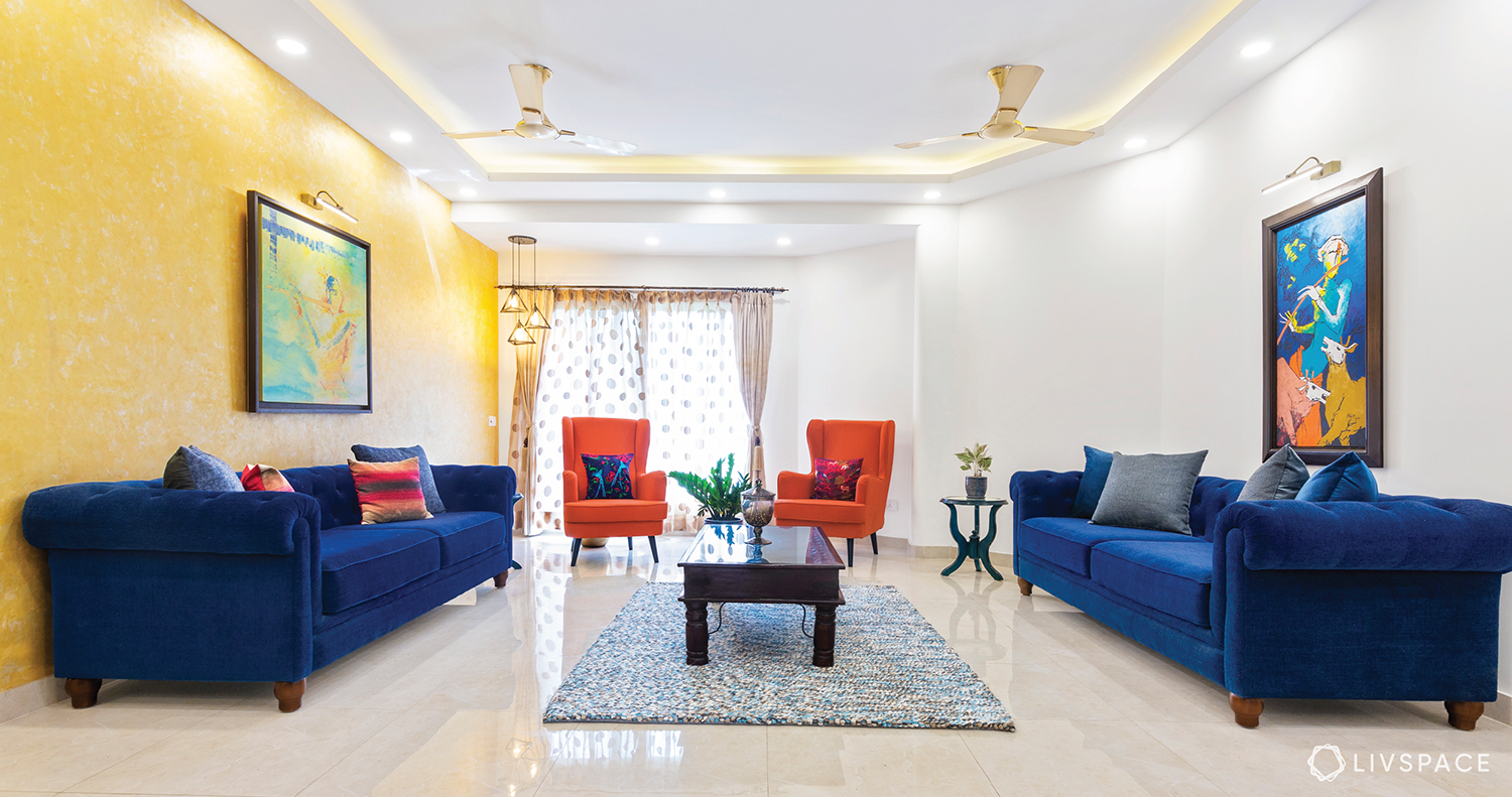 Jal Vayu Vihar 3BHK Home: Interiors Designed on a Budget