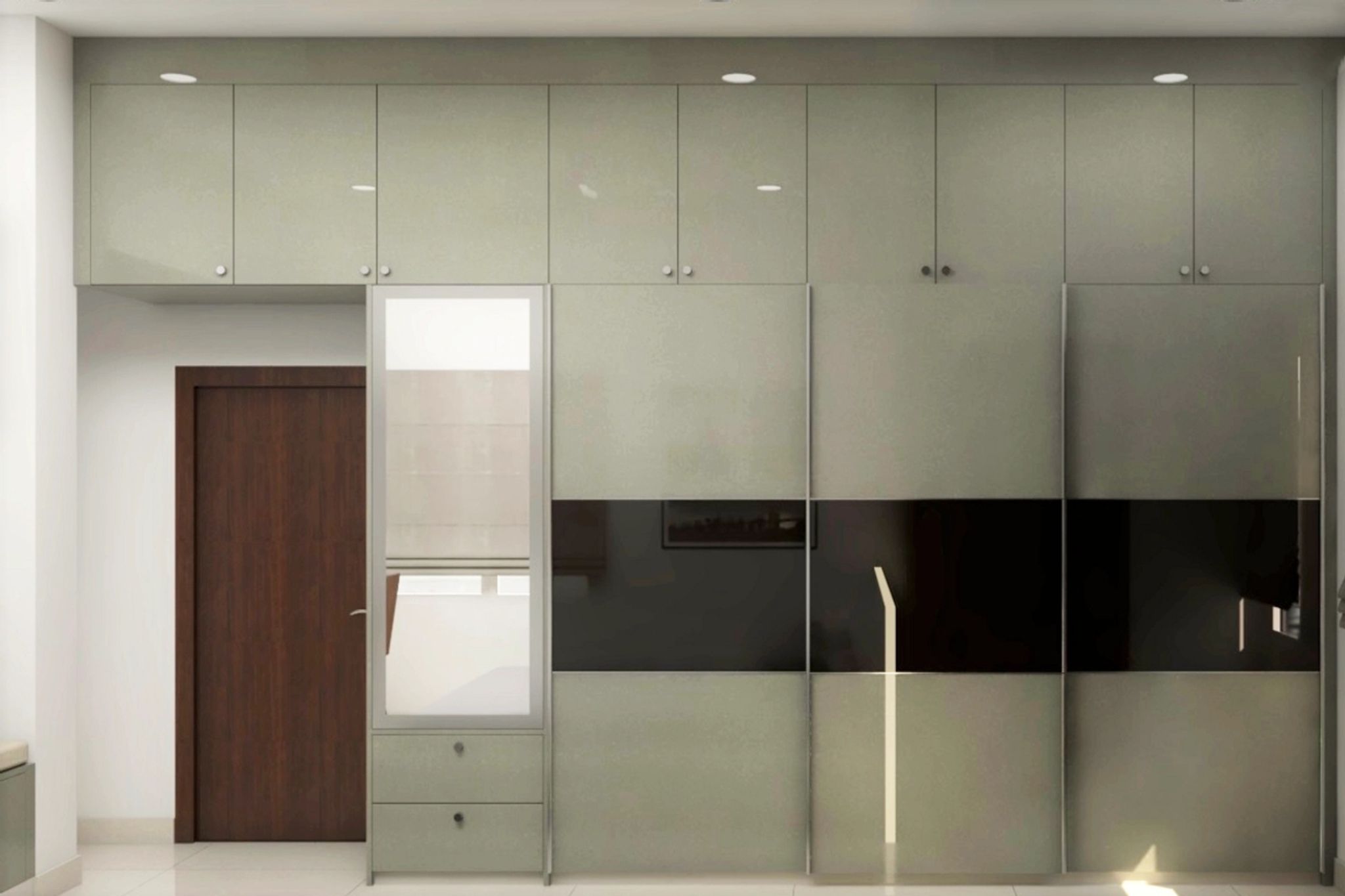 Modern Wardrobe With Spacious Interiors & Sliding Doors | Livspace