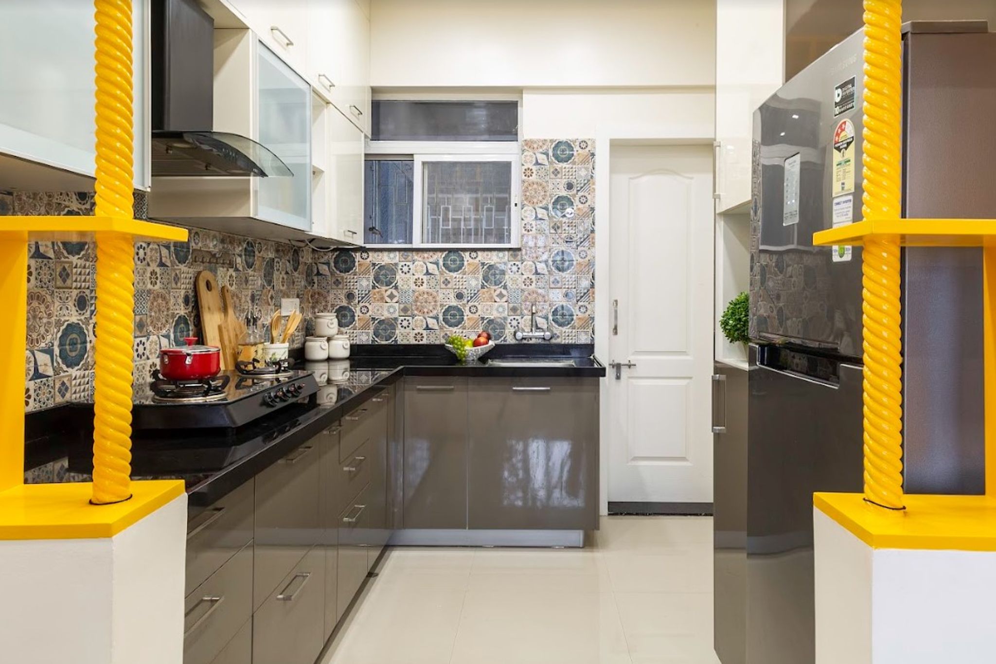 Ceramic Kitchen Tile Design With A Matte Finish | Livspace