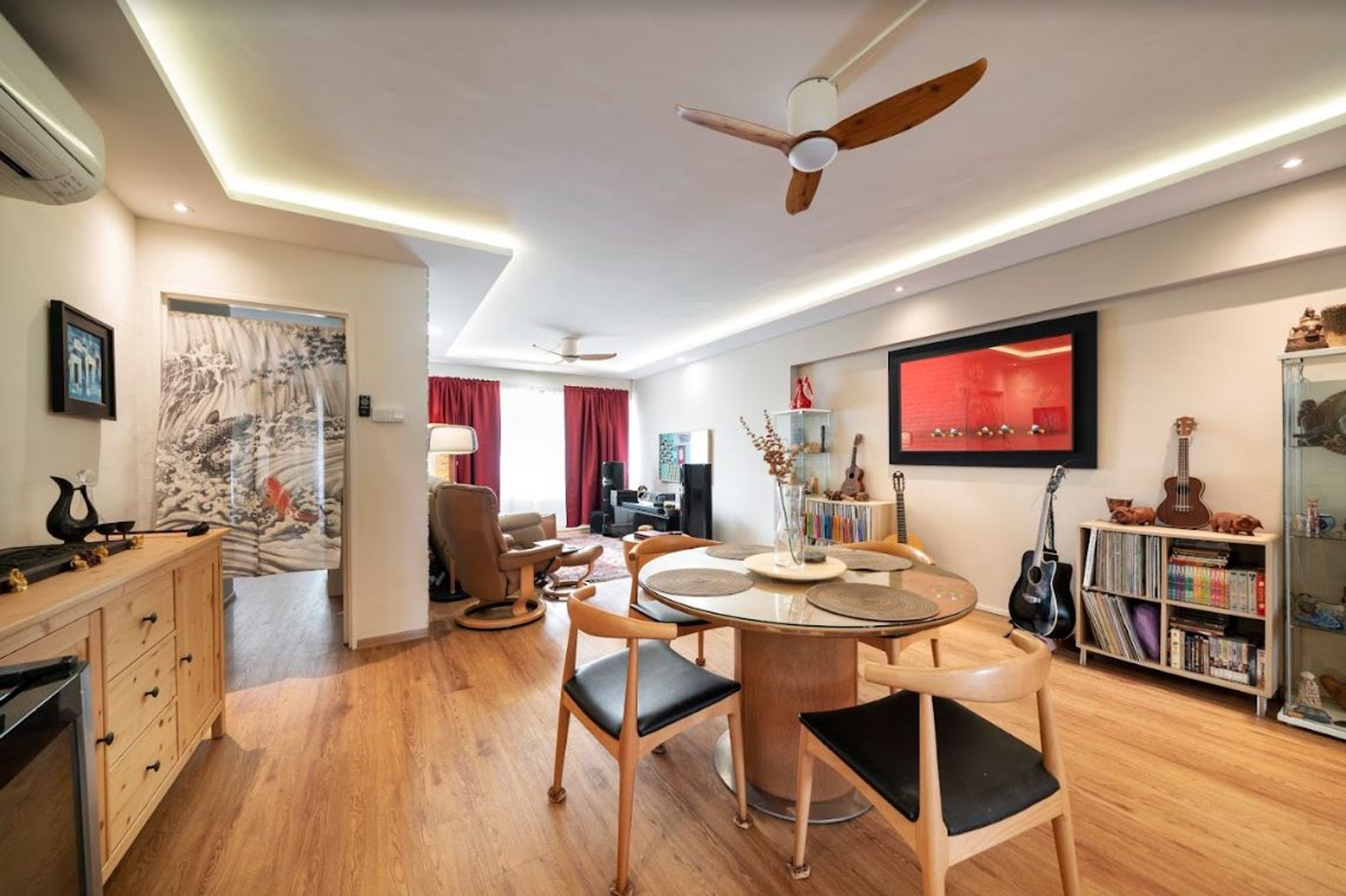 Simple White Peripheral False Ceiling Design | Livspace