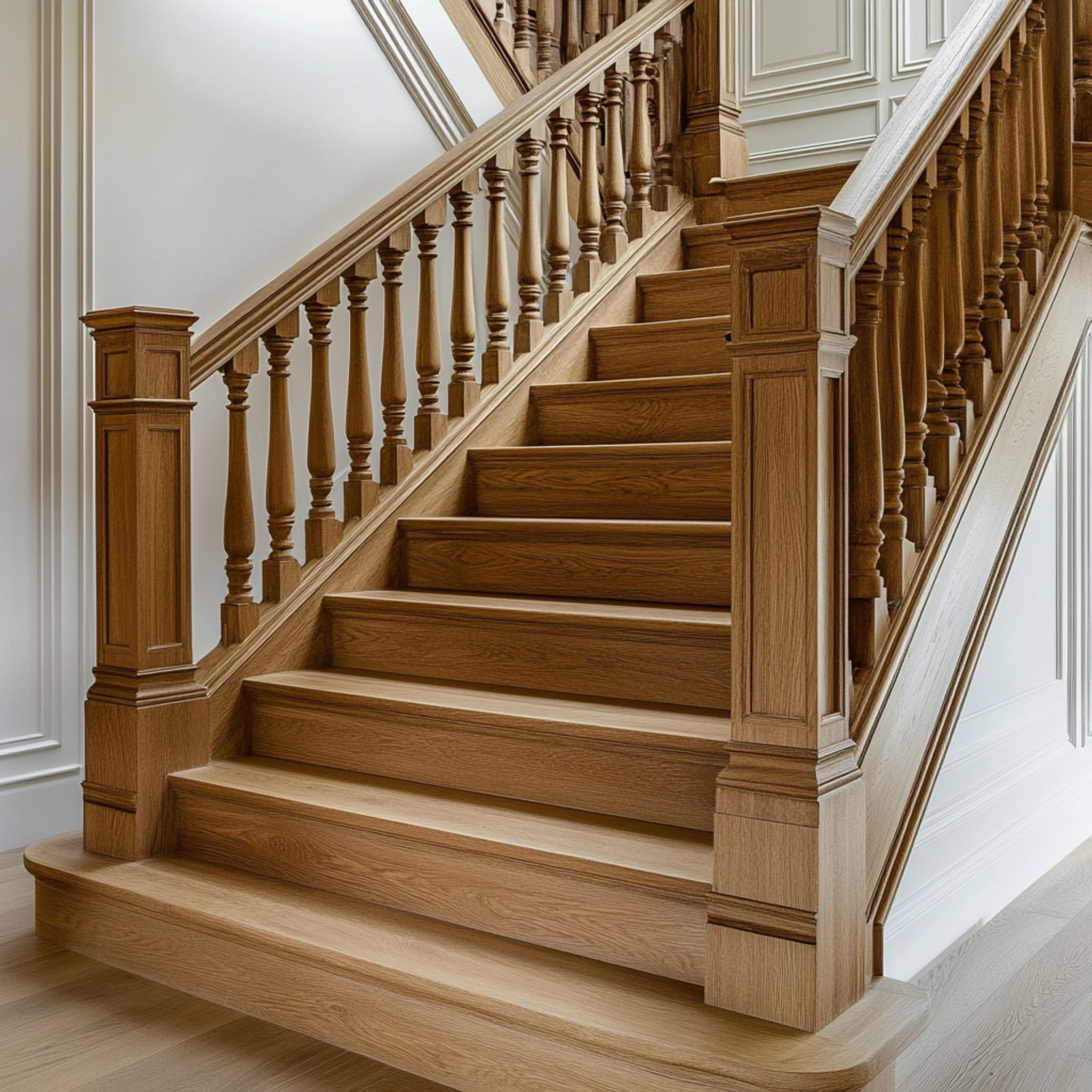 Traditional Wooden Straight Staircase Design for Classic Homes | Livspace