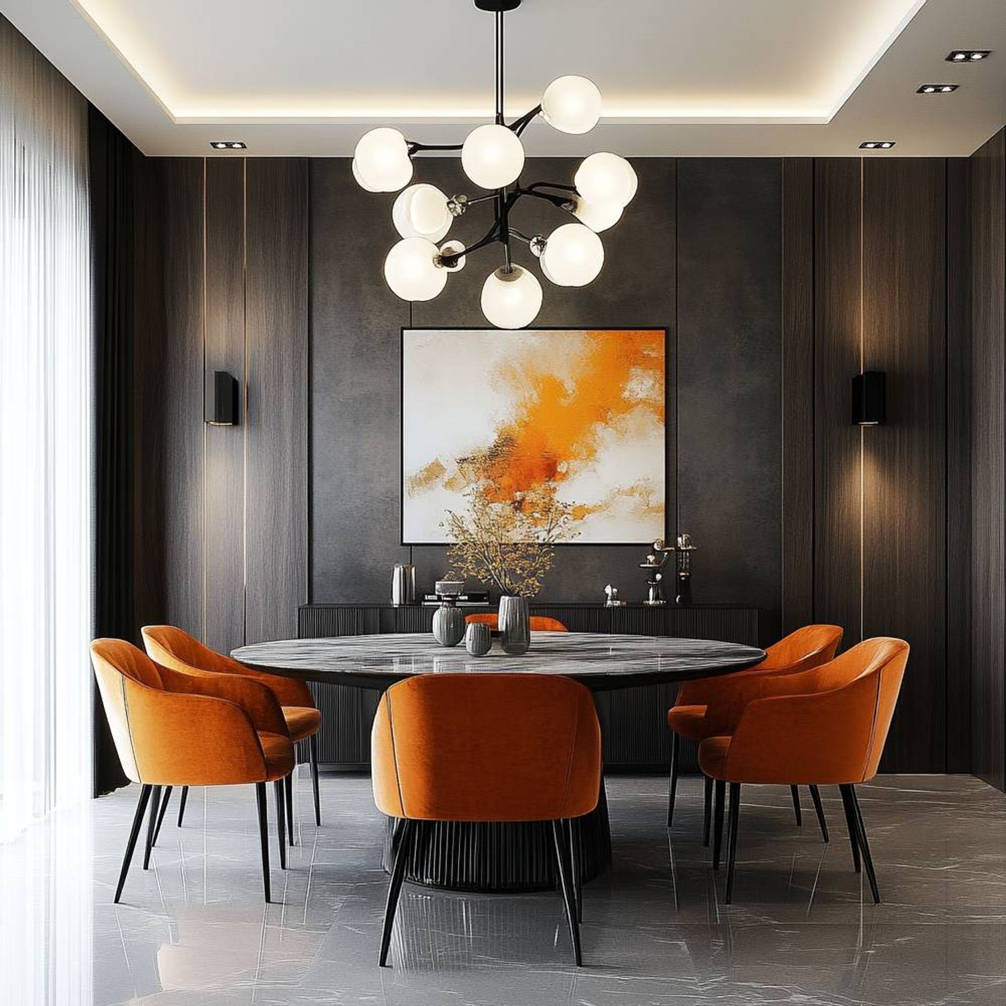 Peripheral Modern False Ceiling Design with Painted POP Finish and ...