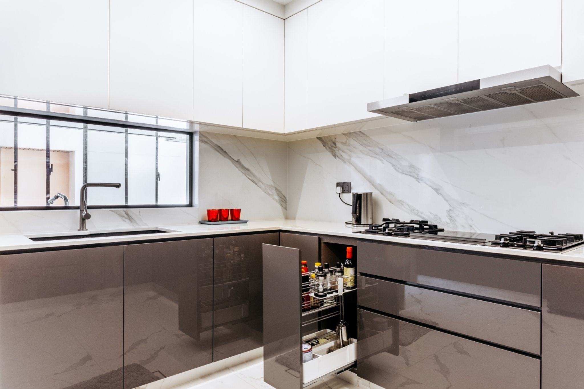 Compact Kitchen Design With Shutter Units | Livspace