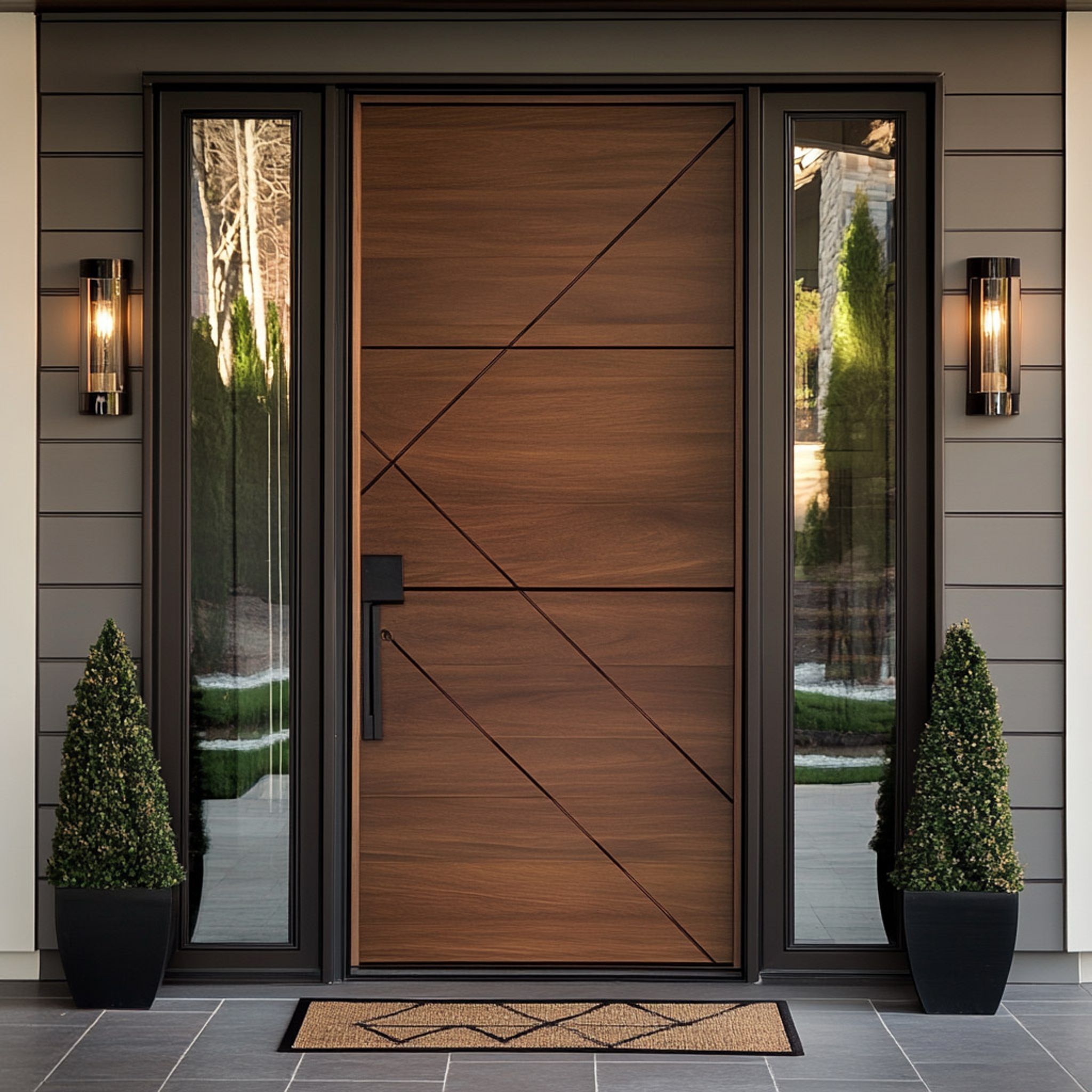 Single Swing Door with Matte Finish for Sophisticated Modern Entrance ...