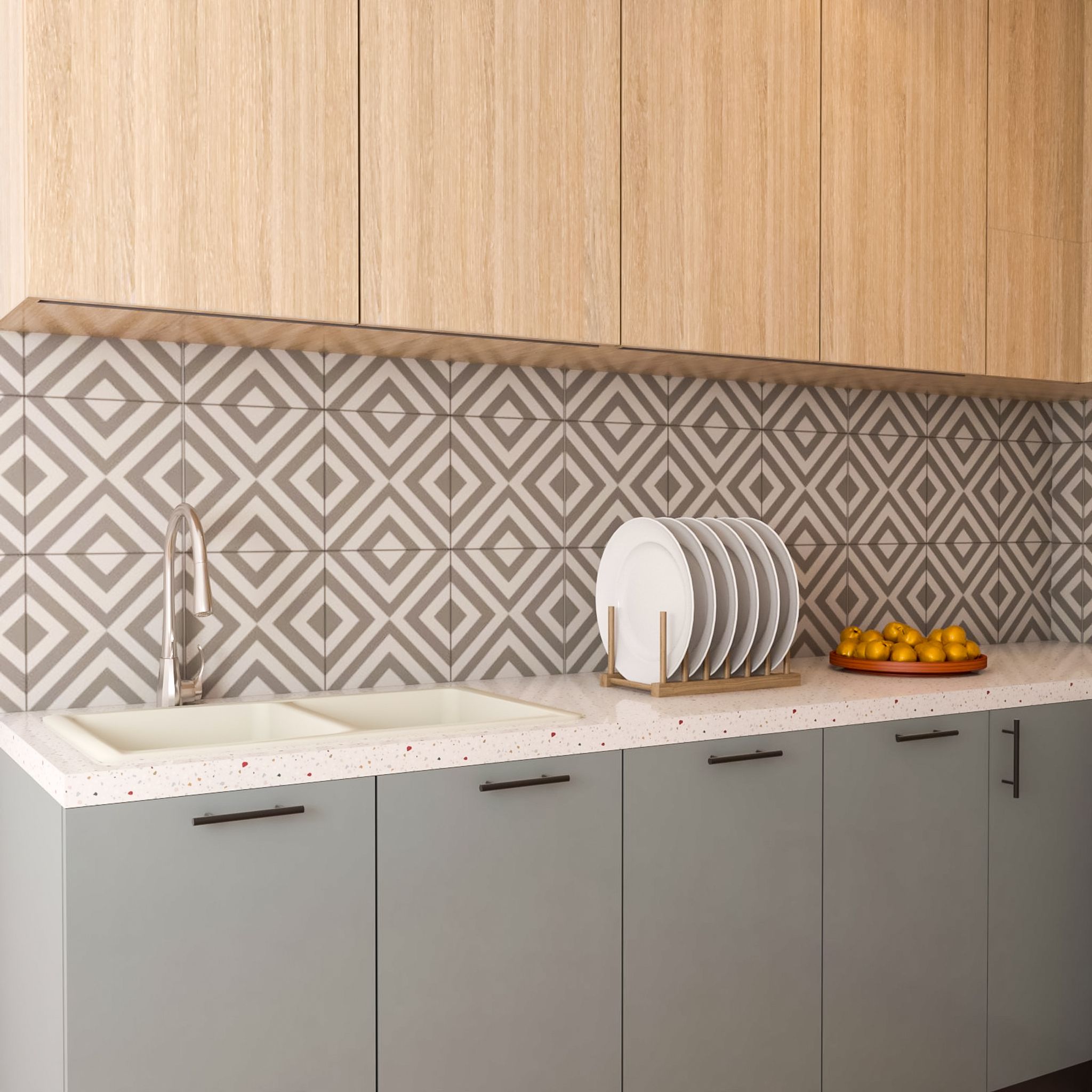 Premium Quartz Double Bowl Kitchen Sink Design: Top-Mount Design for ...