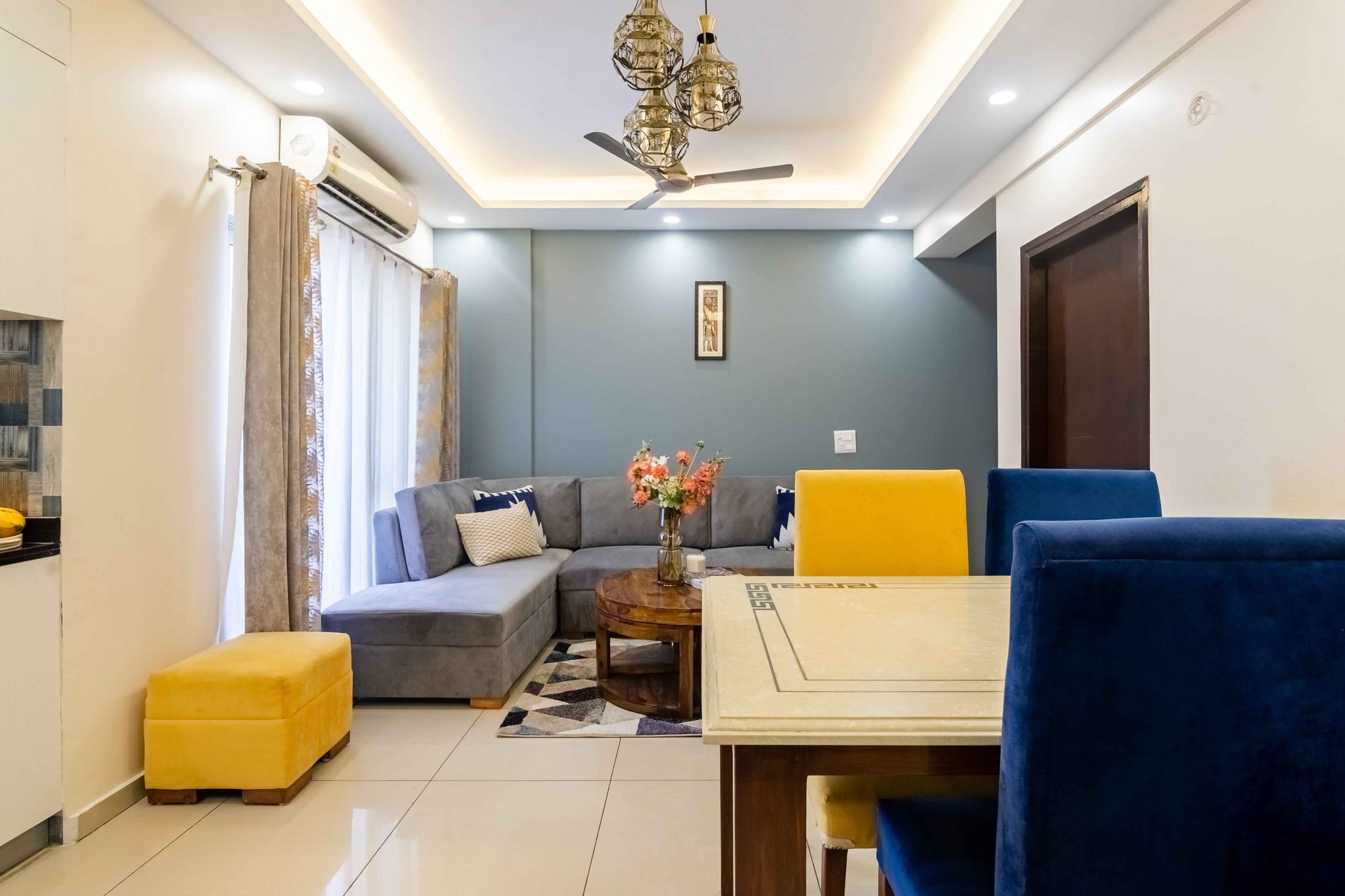 House Design For 3-BHK Flat In Delhi | Livspace