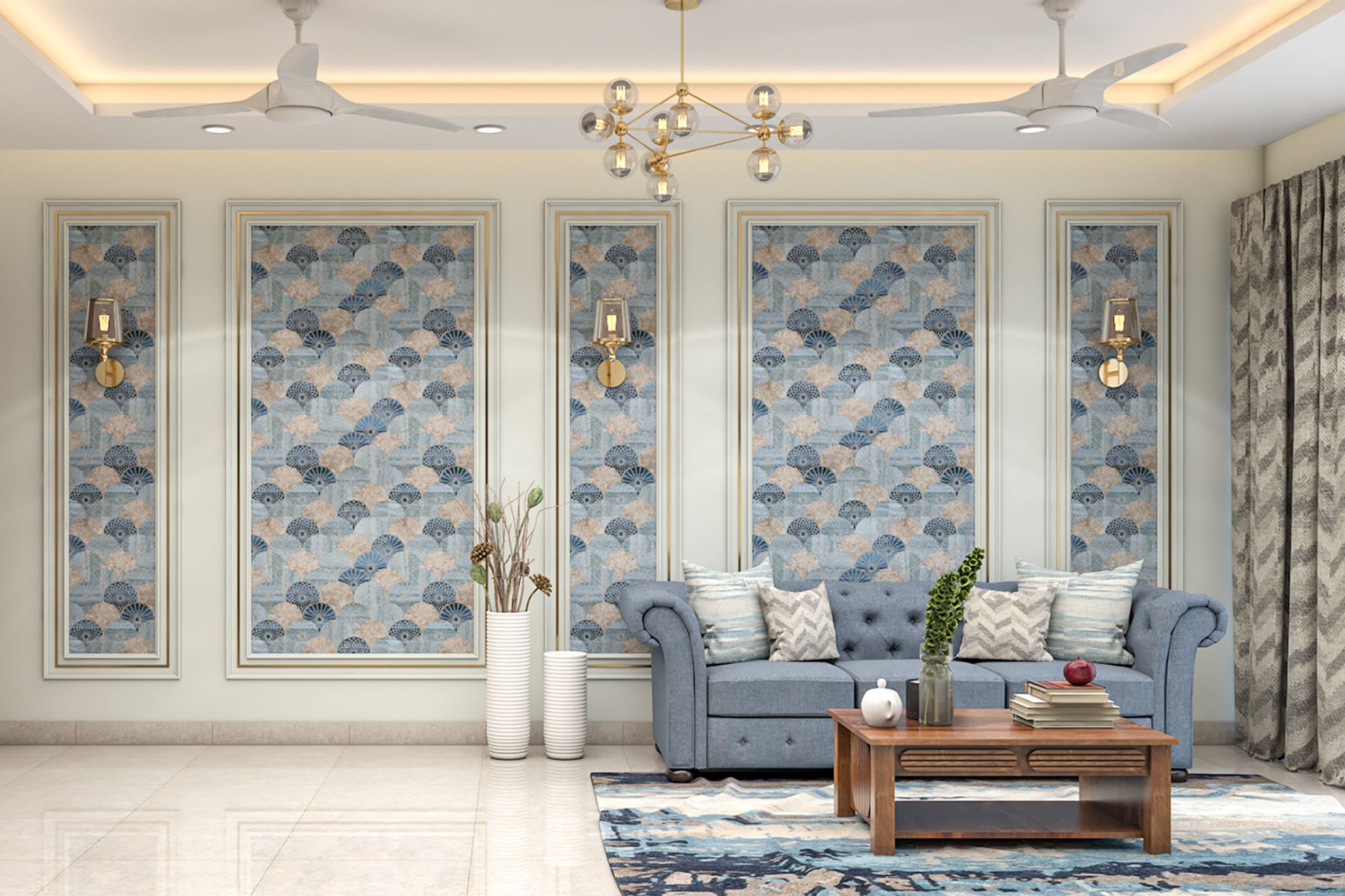Rectangle Classic Single Layer False Ceiling Design with Paint Finish ...