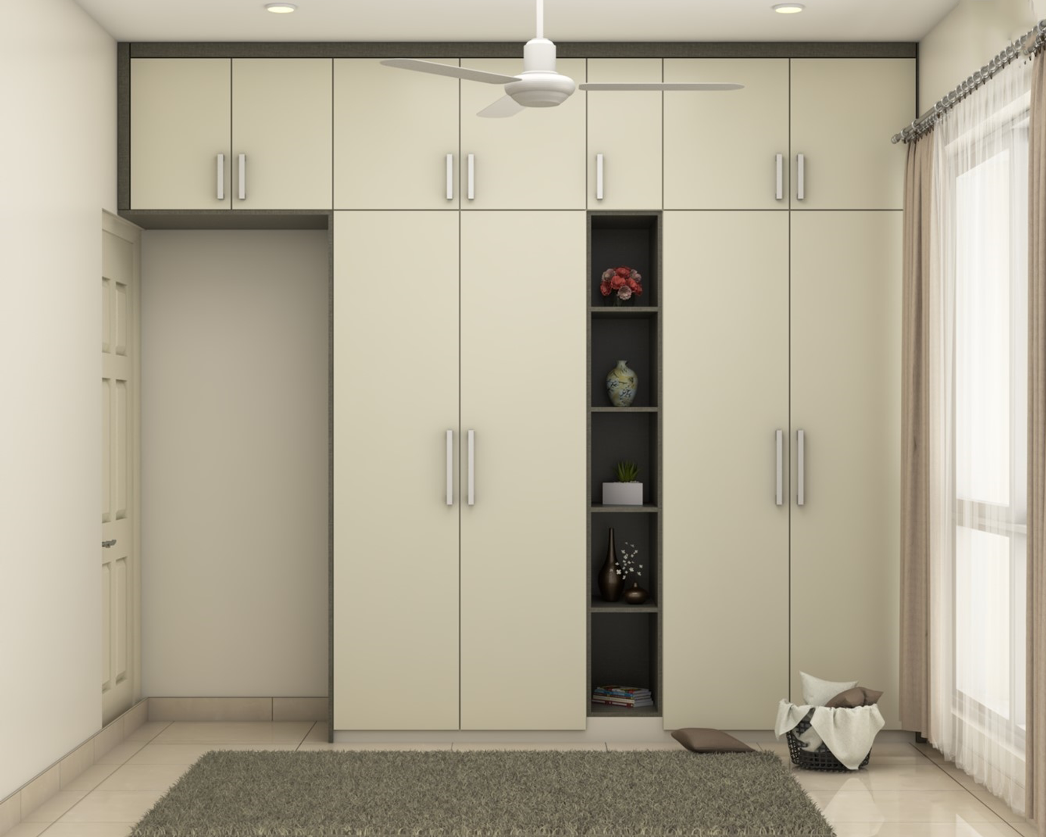 Low Maintenance Convenient Modern Themed Wardrobe Design | Livspace