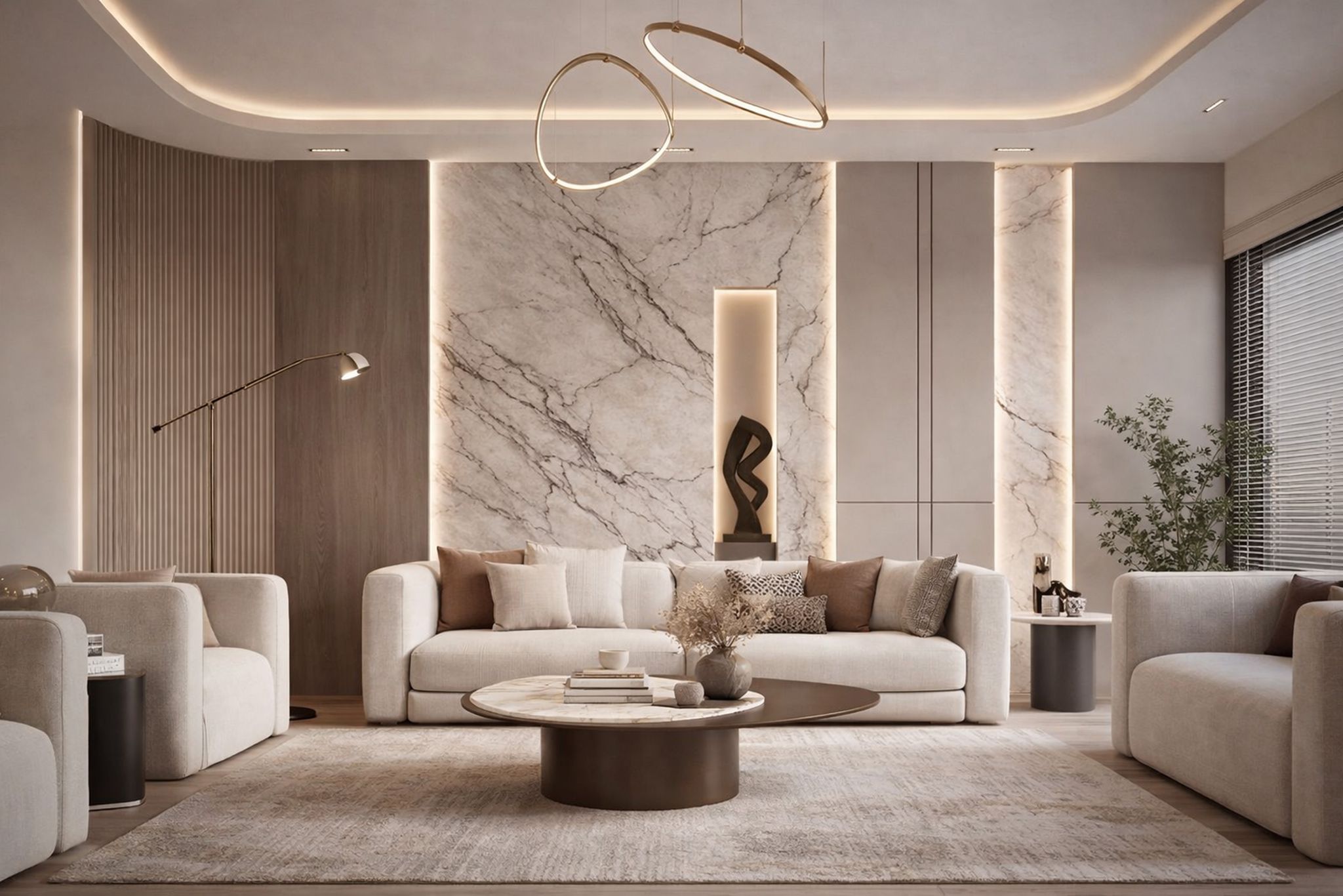 Double Layer Contemporary False Ceiling Design with Paint Finish | Livspace