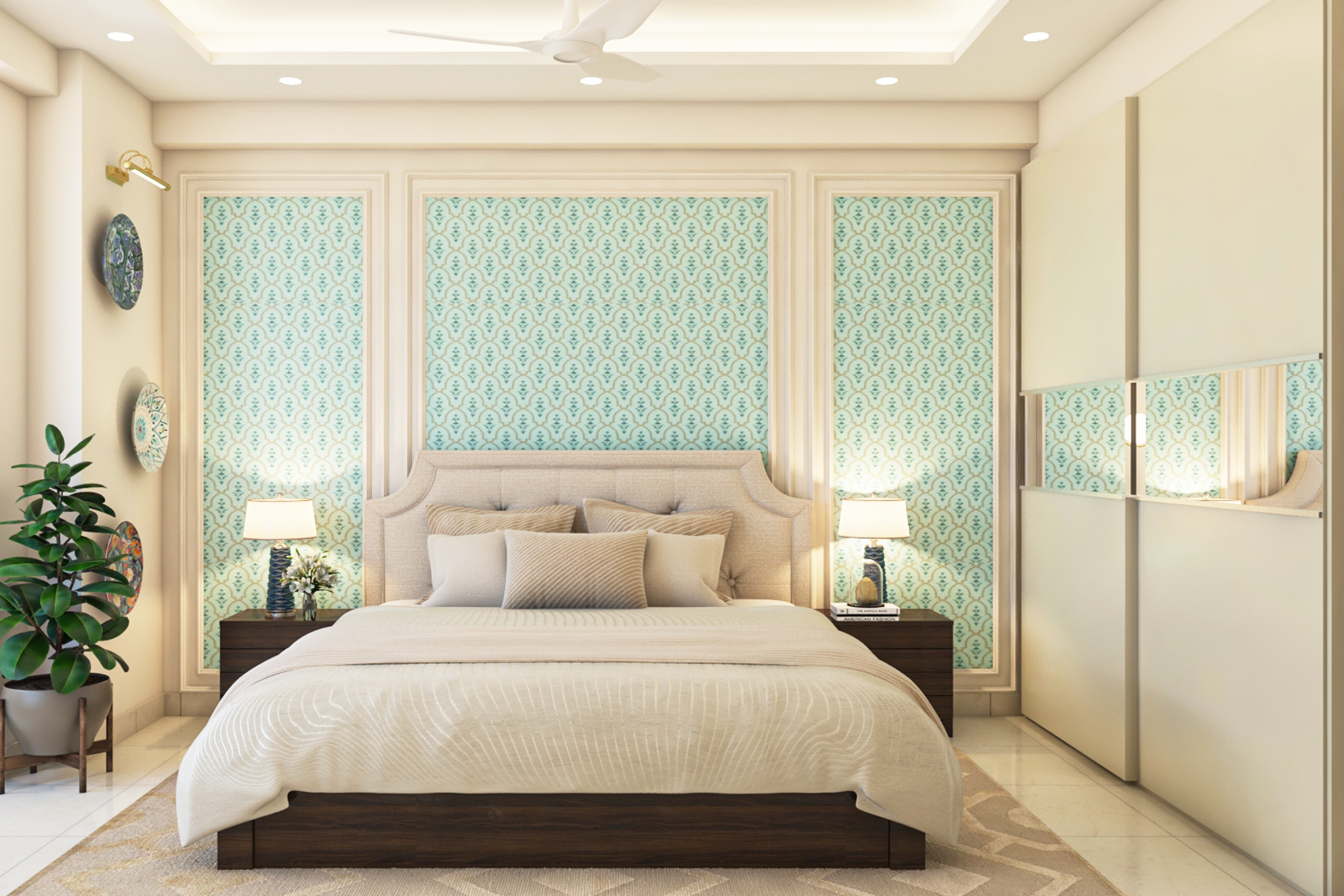 Maximum Storage Mid Century Modern Design Spacious Master Bedroom ...
