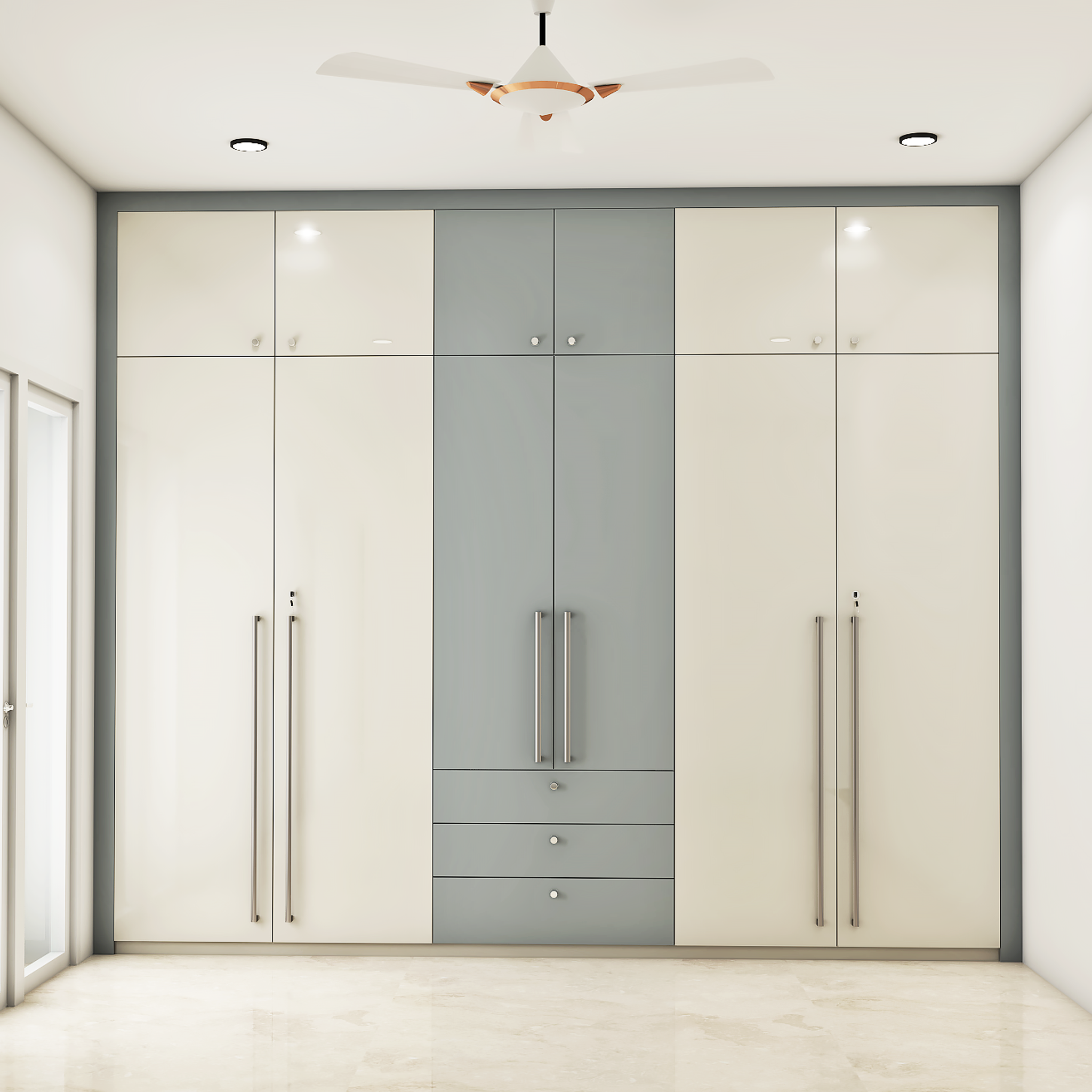 Contemporary Wardrobe with Dual Colour Palette and Ample Storage | Livspace