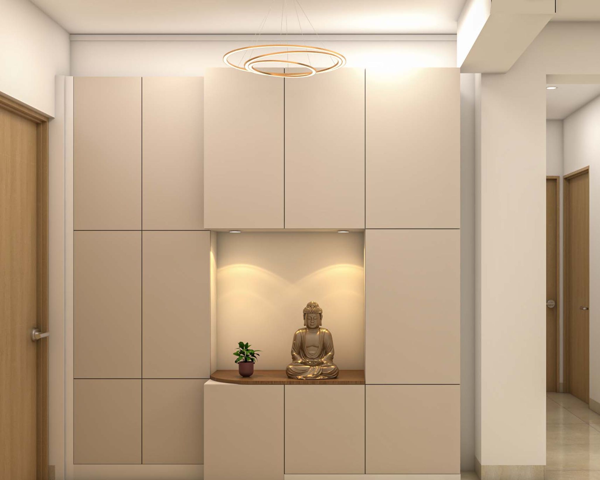 Spacious Foyer Design With Maximum Storage | Livspace