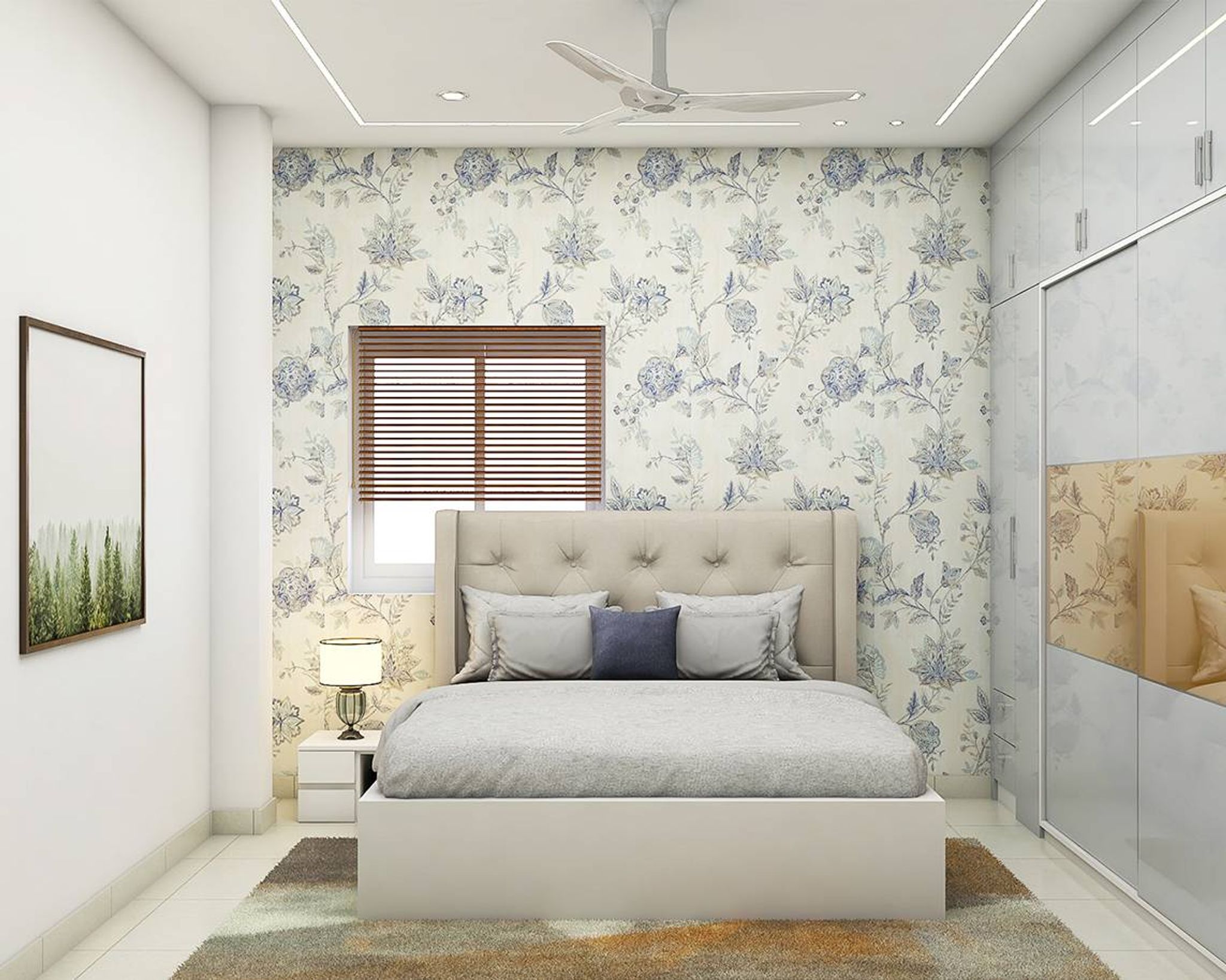 Modern Master Bedroom With Sliding Wardrobe Design | Livspace