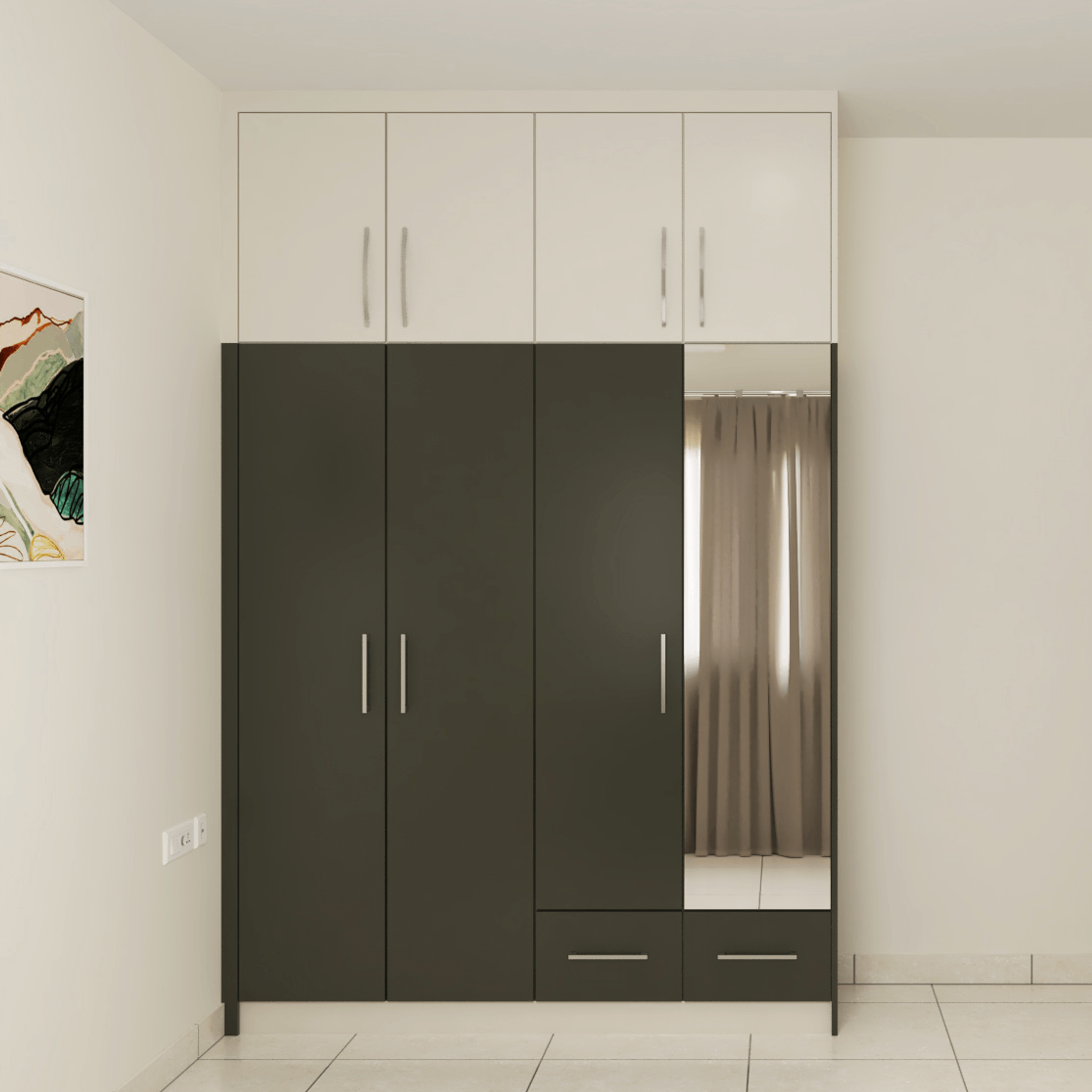 Elegant Convenient Modern Themed Compact Wardrobe Design| Livspace